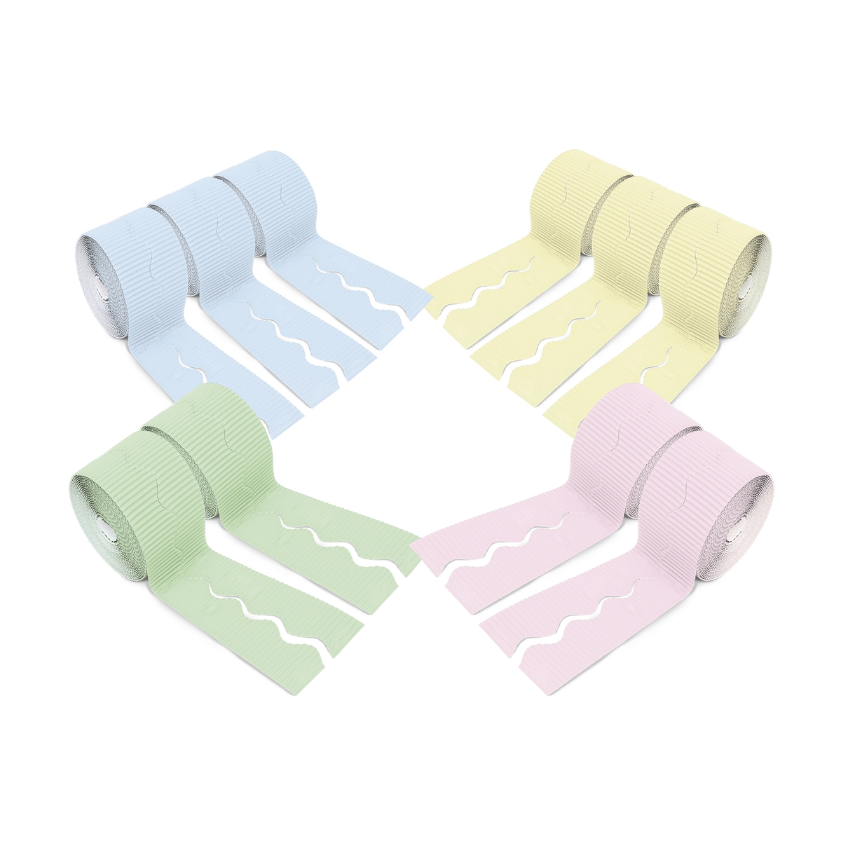 Classmates Pastel Corrugated Border Rolls | A1676238 | AtoZ Supplies