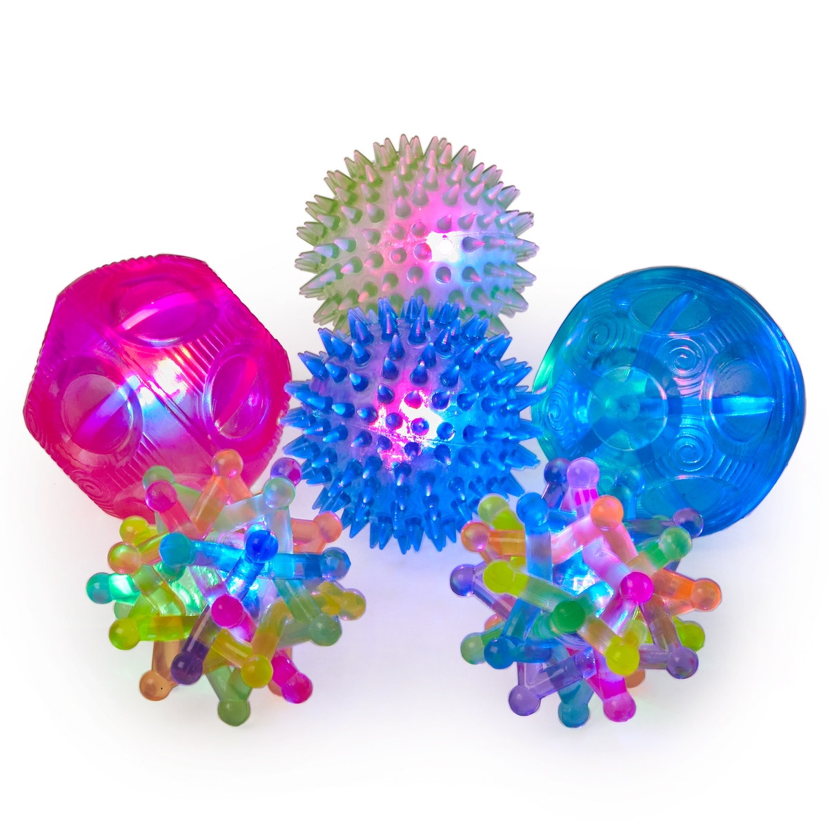 LDA Sensory Light Up Ball Set - Pack of 6 | PPEP10740 | Davies Sports