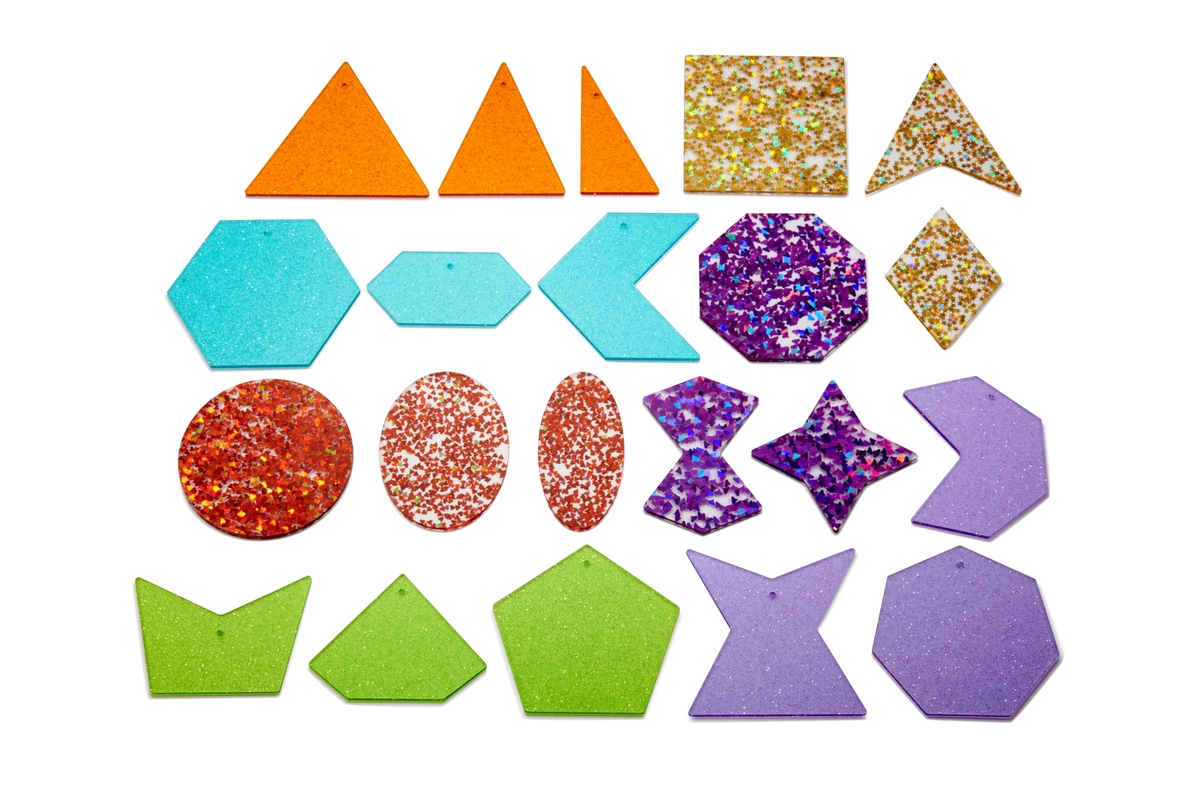 Commotion Rainbow Glitter Shapes | CP00050479 | Findel Dryad