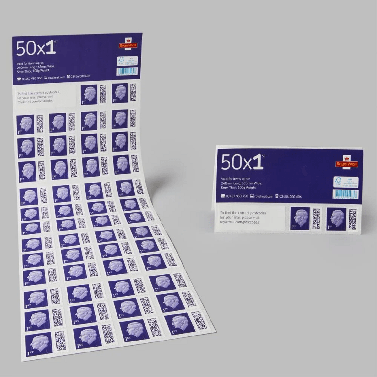 Royal Mail 1st Class Stamp - Book of 50 | HP00051743 | Hope