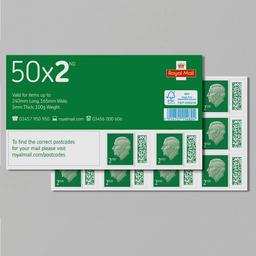 Royal Mail 2nd Class Stamps - Book of 50 | HP00051772 | Hope