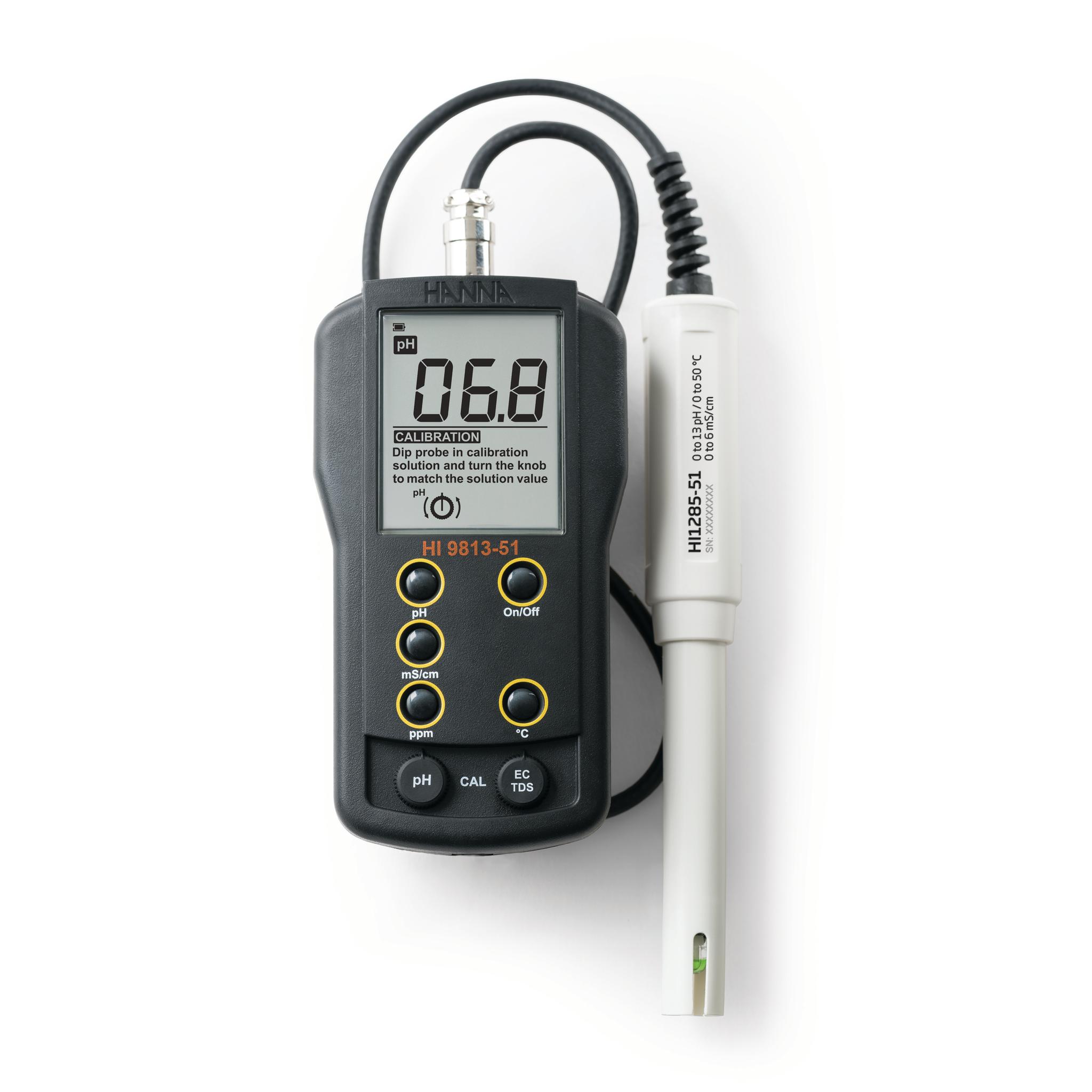 HANNA HI-9813-51 pH/EC/TDS - Combination Meter | CP00052044 | Findel ...