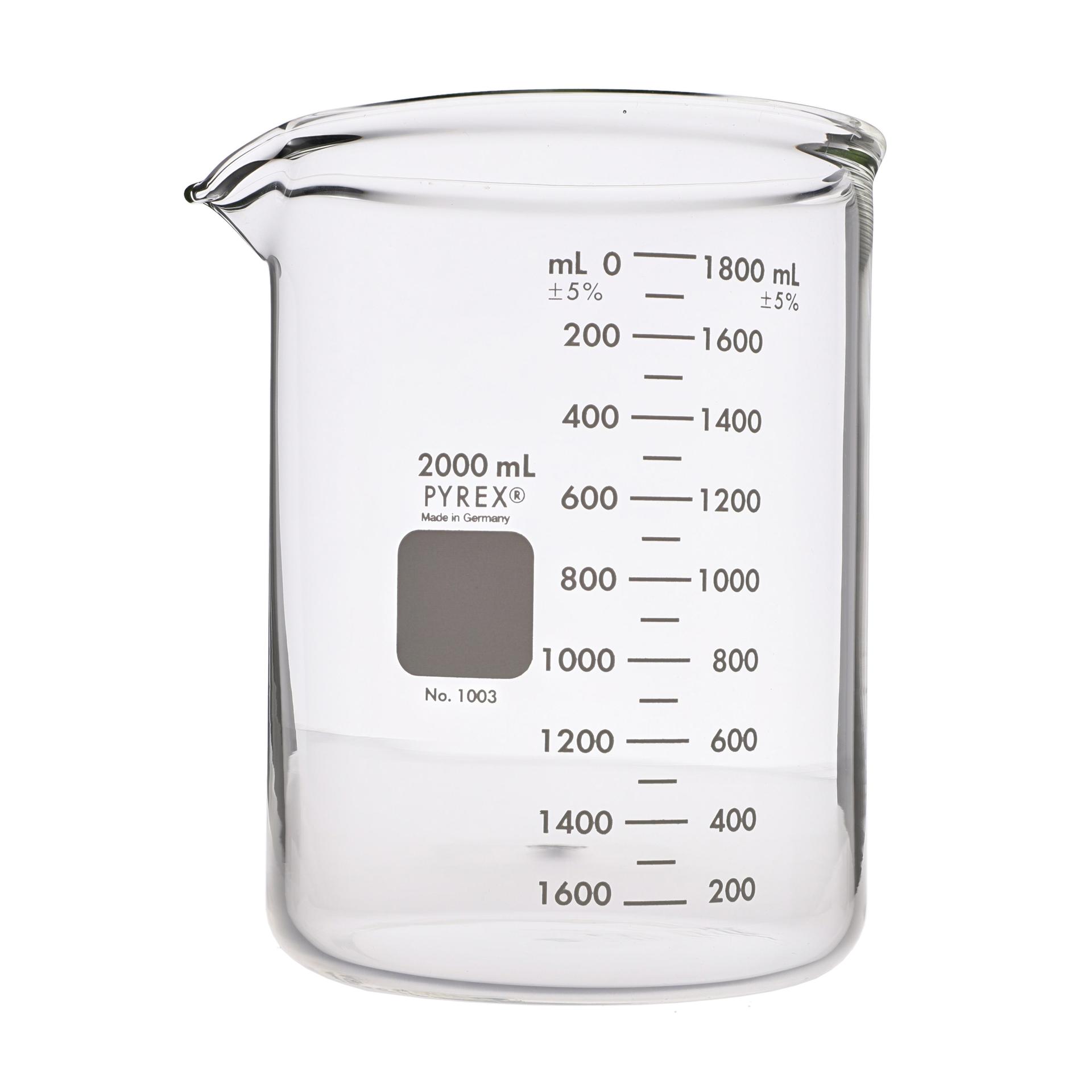 Pyrex Heavy Duty Glass Beaker - Squat Form - 2000ml - Pack of 4 ...