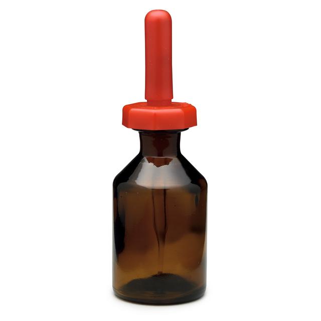 Polystop Amber Glass Dropping Bottle with Teat Pipette - 50ml - Pack of ...