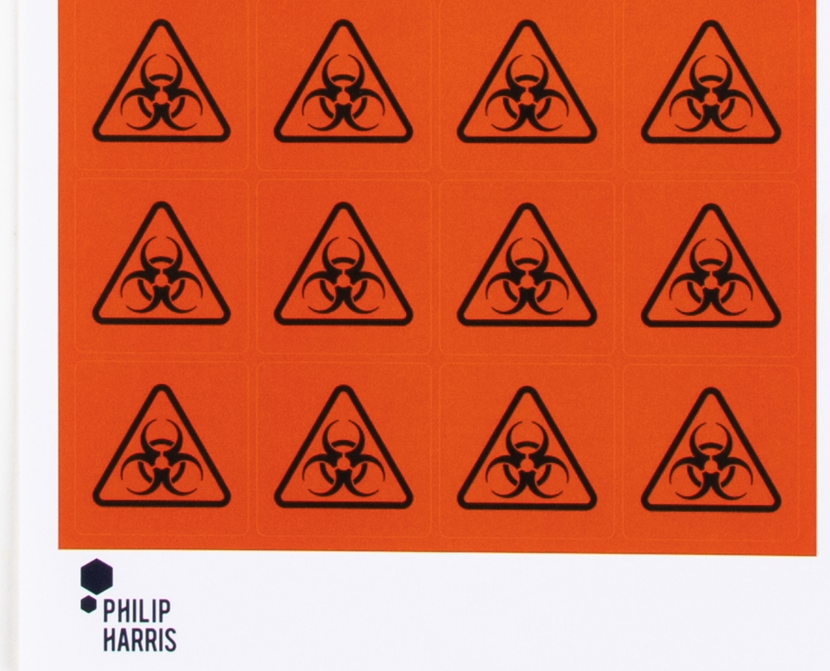 Philip Harris Hazard Warning Labels - Biohazard - Pack of 96 Stickers ...