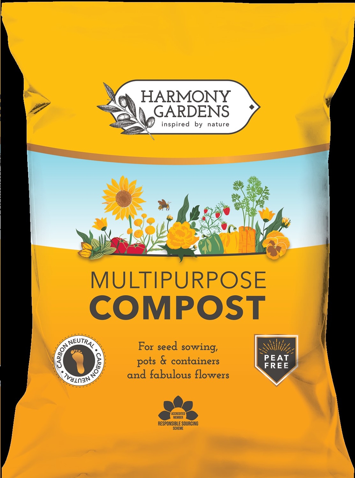 HARMONY GARDENS Multipurpose Peat-Free Compost - 50L | GP00053771 | GLS
