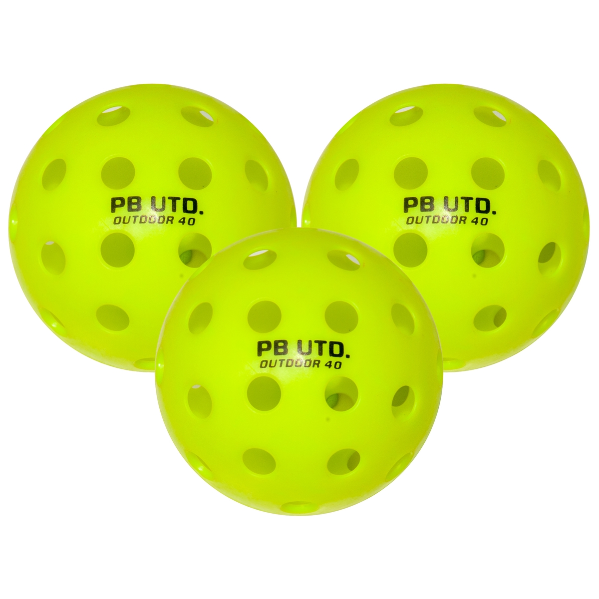 PICKLEBALL UNITED Freedom Outdoor Ball - Yellow - Pack of 3 ...