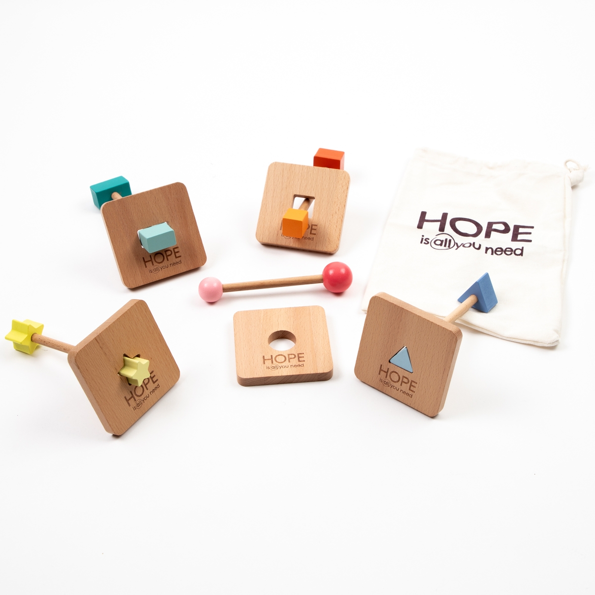 Wooden Shape Keys from Hope Education - Pack of 5 | HP00054969 | Hope