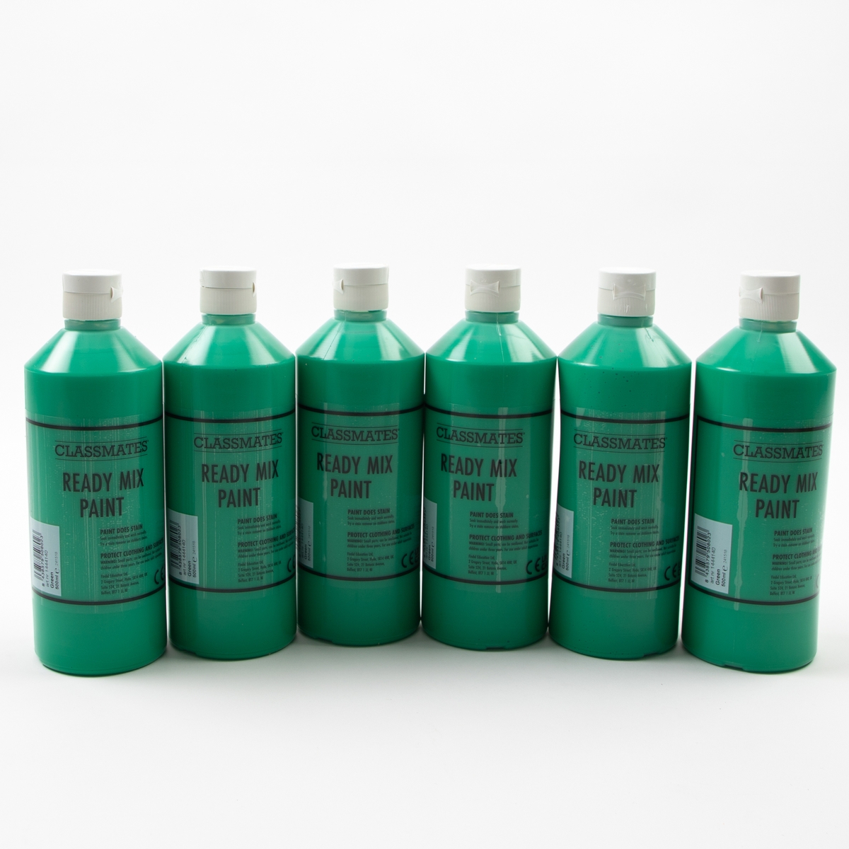 Classmates Ready Mixed Paint - Green 500ml - Pack of 6 | HP00056672 | Hope