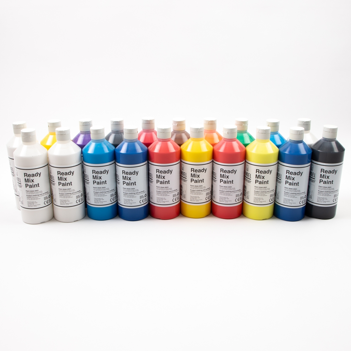 Findel Everyday Ready Mixed Paint - Assorted 500ml - Pack of 20 ...