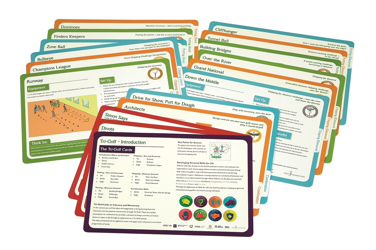 Tri-Golf Resource Activity Cards - Pack of 17 | DP00057112 | Davies Sports