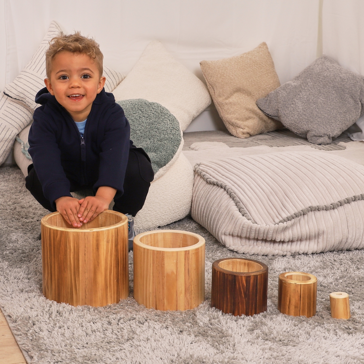 Wooden Nesting Cylinders from Hope Education- Pack of 5 | HP00057706 | Hope