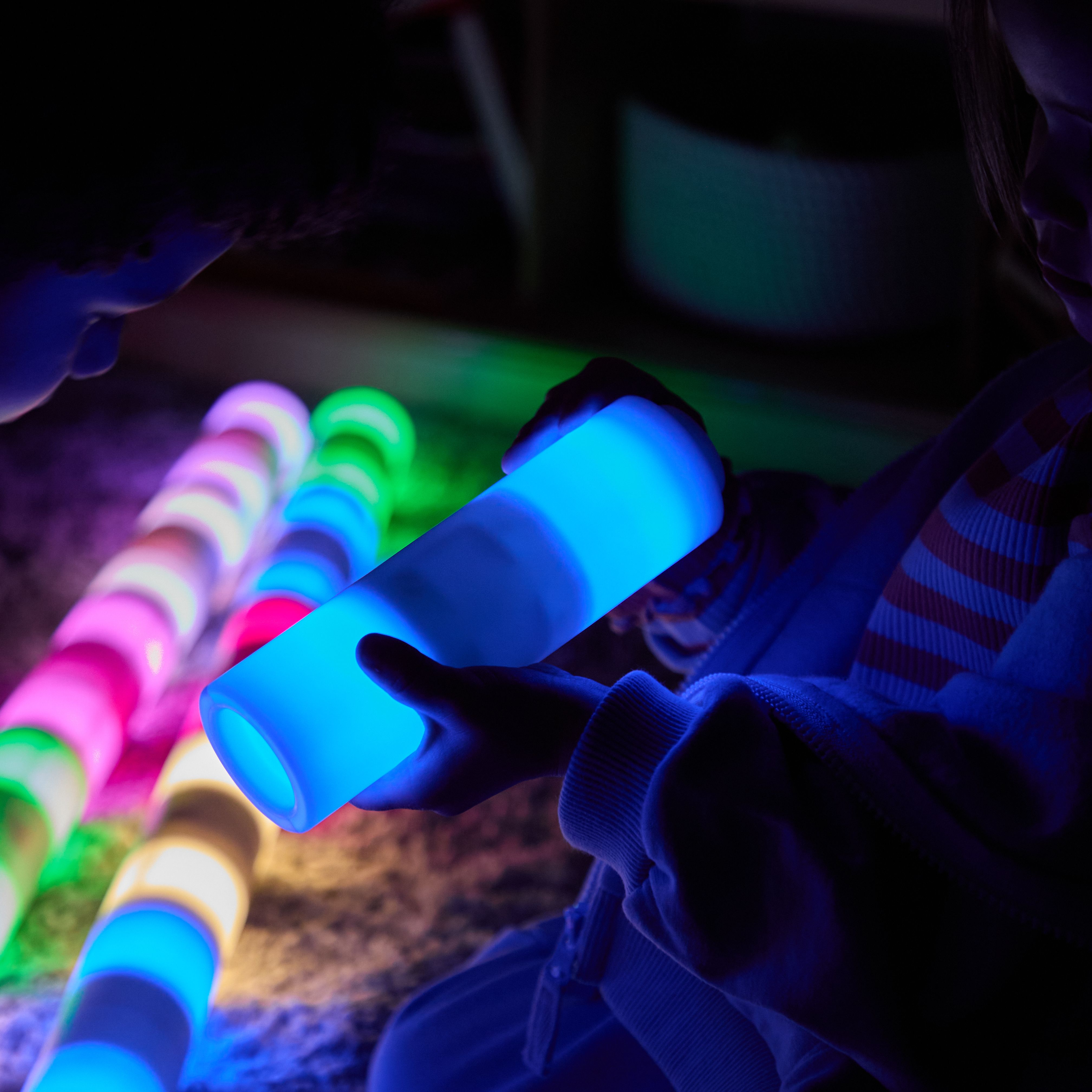 LP00057755 - Giant Light-Up Tubes Pack 12 + Docking Station from Hope Education | LDA Resources