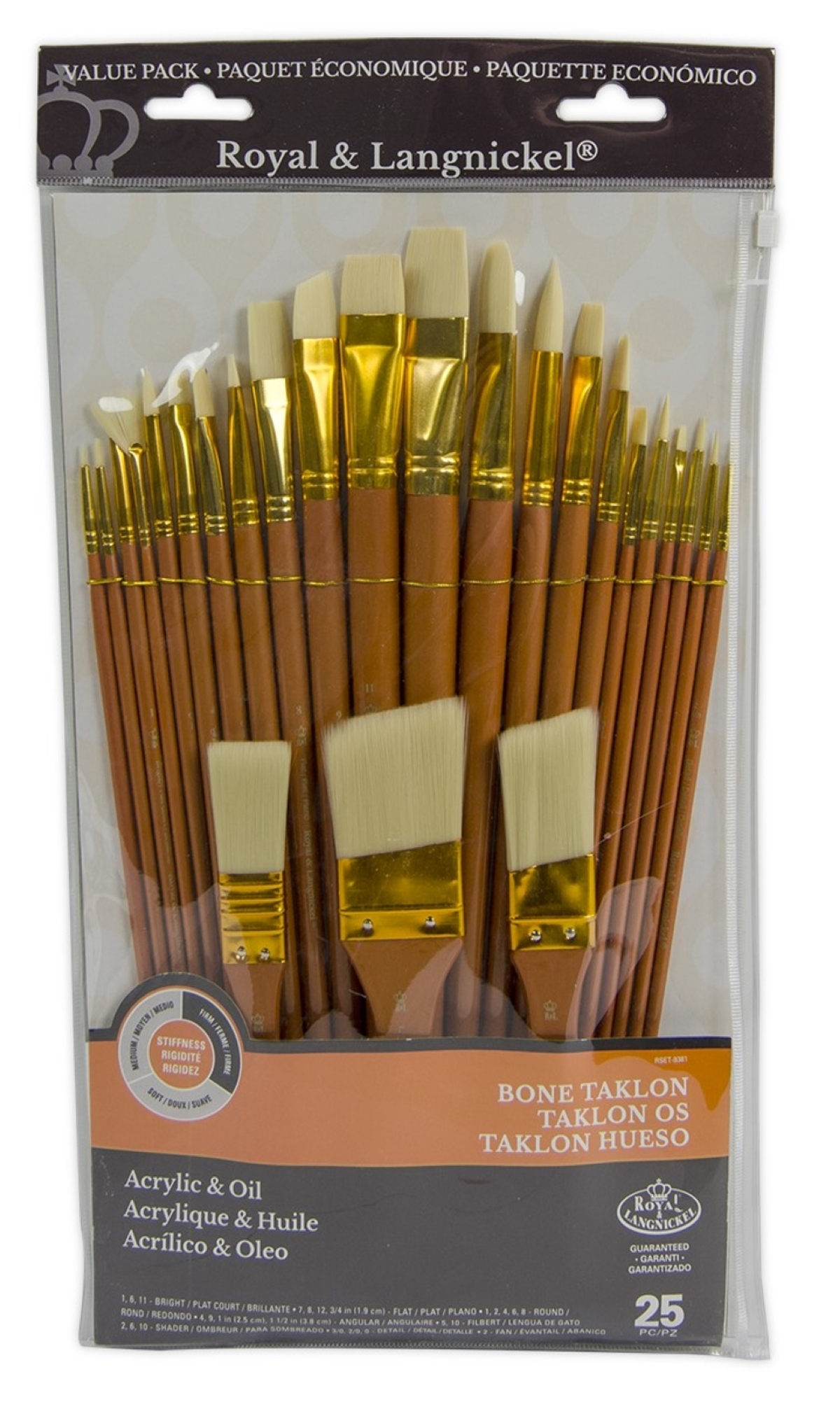 Royal & Langnickel Hard Bone Taklon Brushes - Pack of 25 | CP00057805 ...