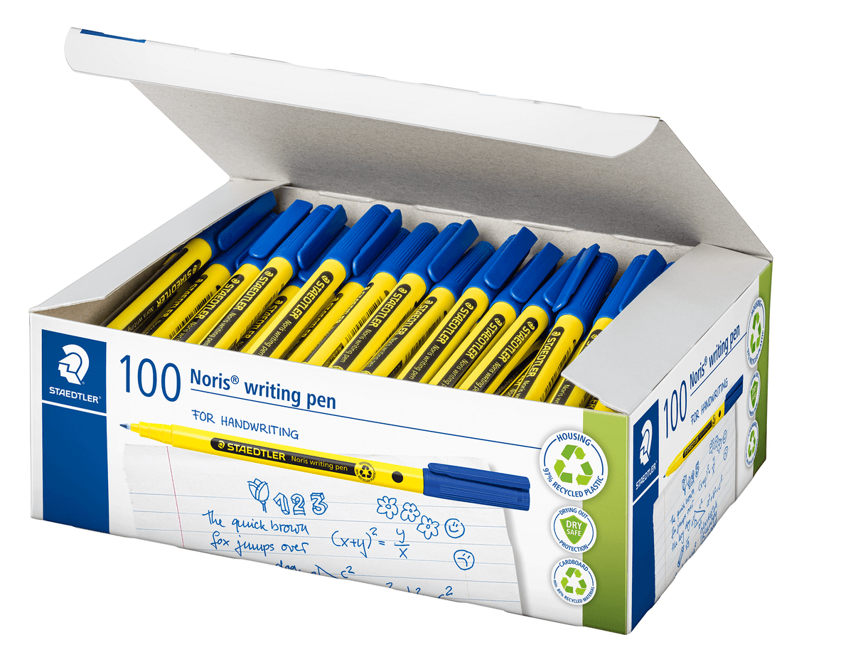 STAEDTLER Noris Handwriting Pen - Blue - Pack of 100 | HP00057922 | Hope