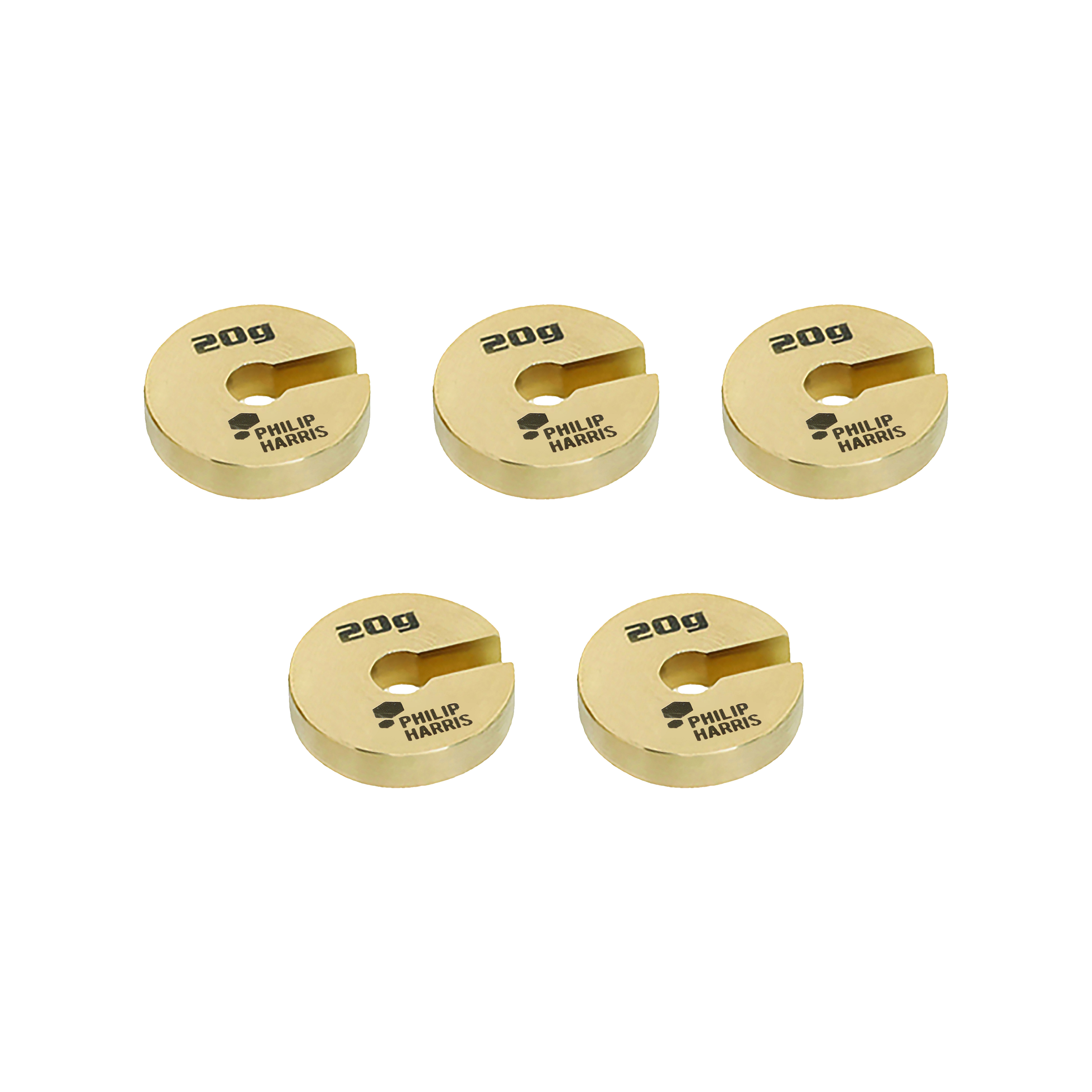 HP00058231 - Philip Harris Spare Slotted Masses, Brass - 20g - Pack of ...