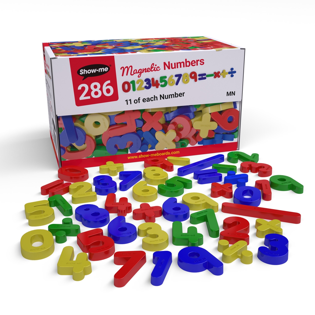 Show-me Magnetic Numbers and Maths Symbols - Pack of 286 | GP00058301 | GLS
