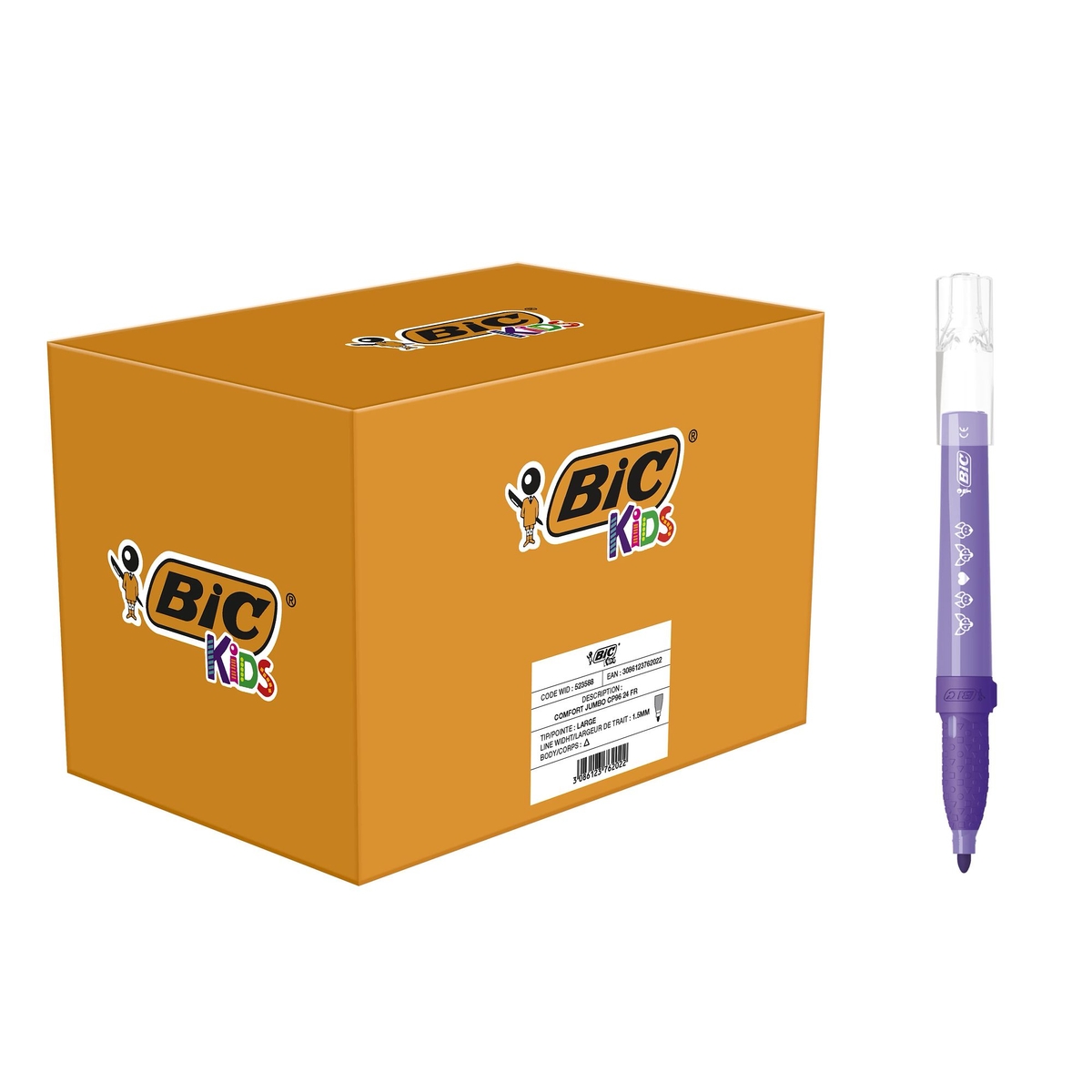 BIC Kids Comfort Jumbo Felt Pen - 1 Year + - Pack of 96 | CP00058431 ...