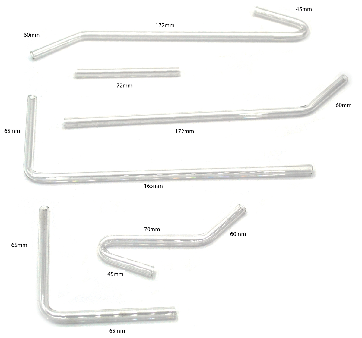 Gas Delivery Tubes - Assorted Pack of 6 | CP00058562 | Findel International
