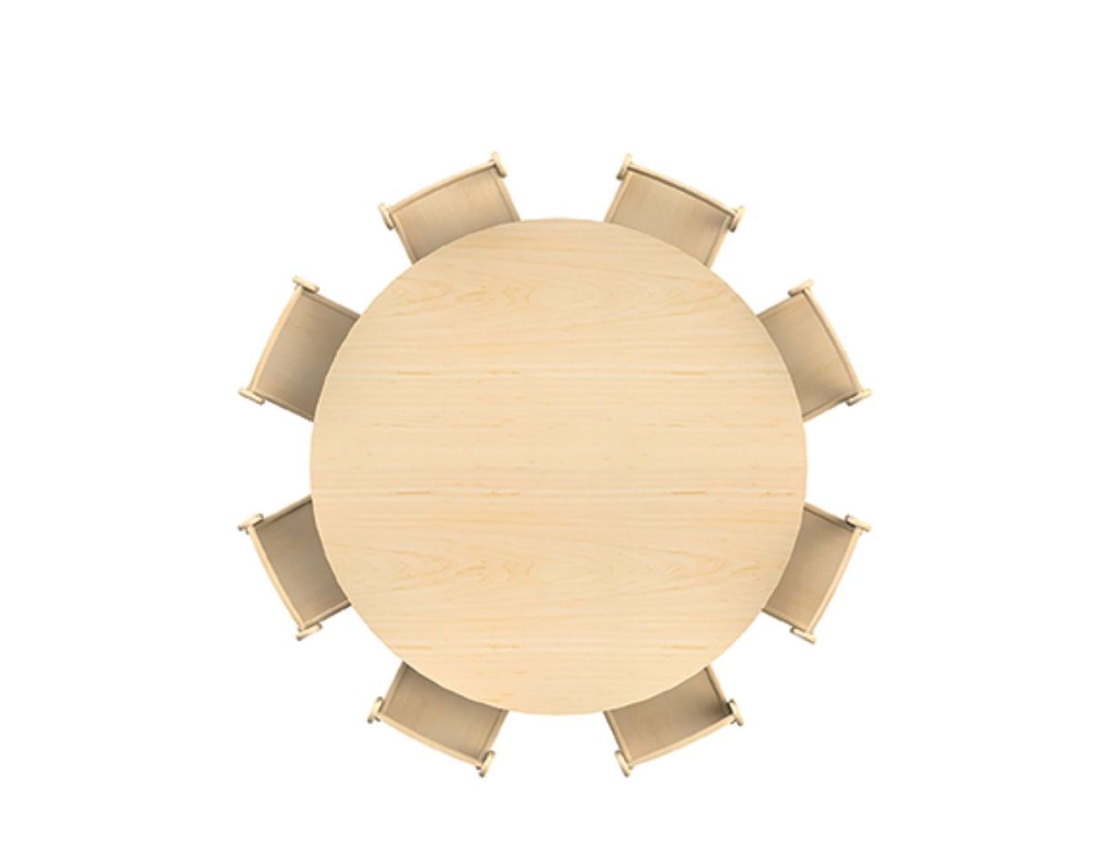 Millhouse Large Circular Table with 8 Sturdy Chairs | HP00058664 | Hope