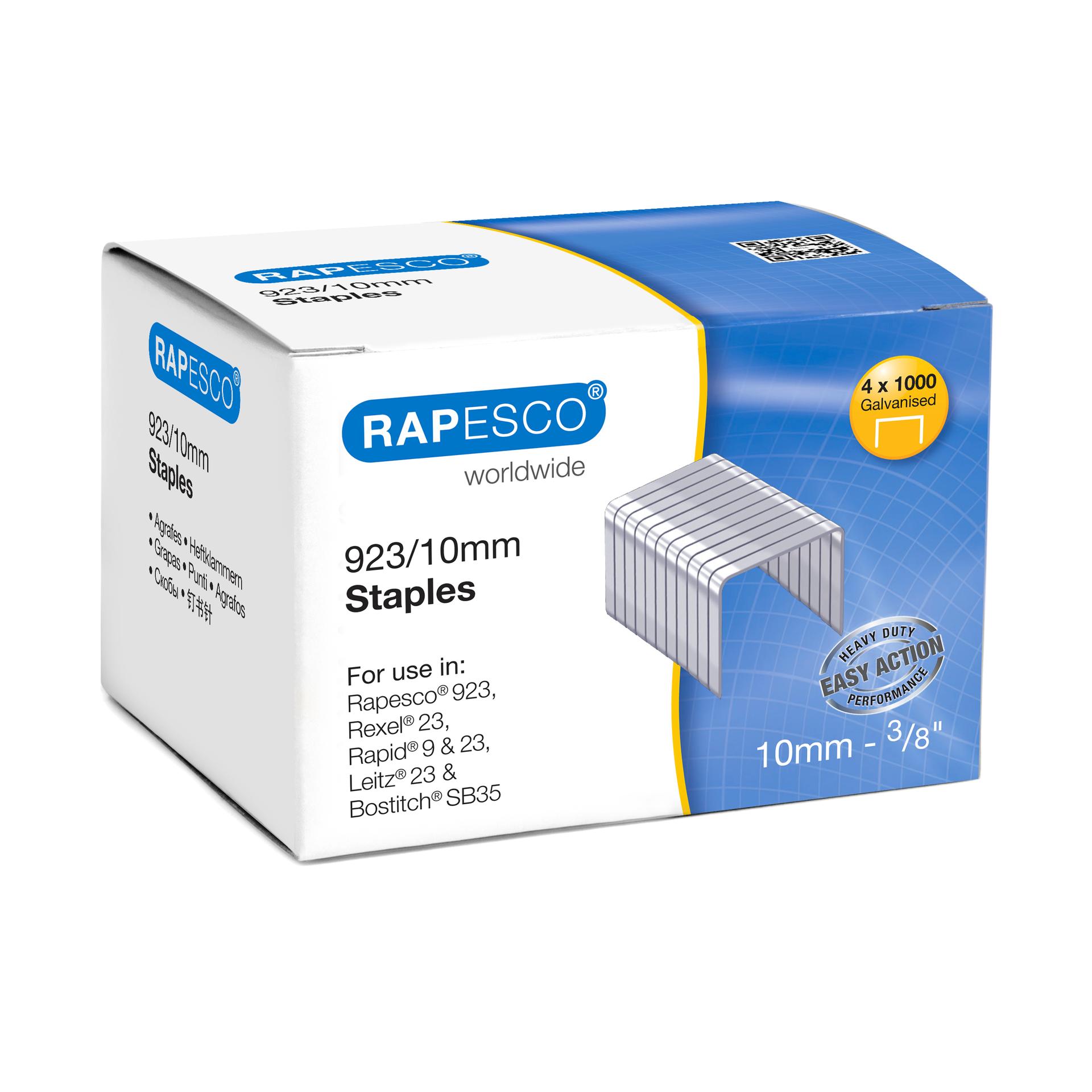 Rapesco Galvanised Staples - 923/10mm - Pack 4000 | CP00058769 | Findel ...