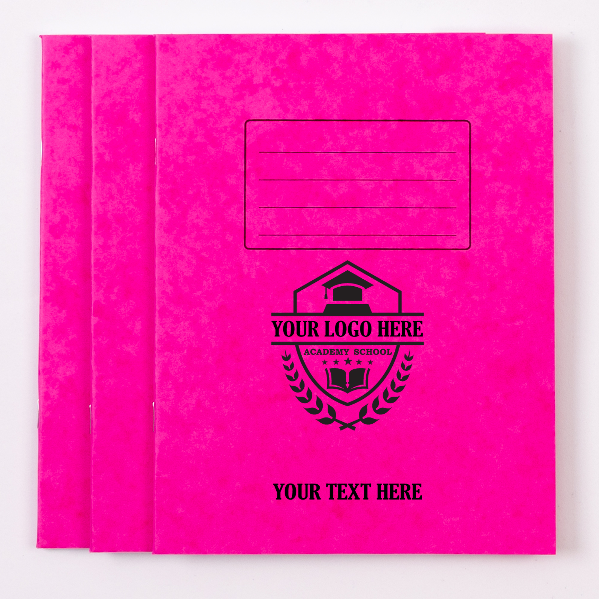 Personalised - Classmates 8" x 6.5" Exercise Book 48 Page, Plain, Pink ...