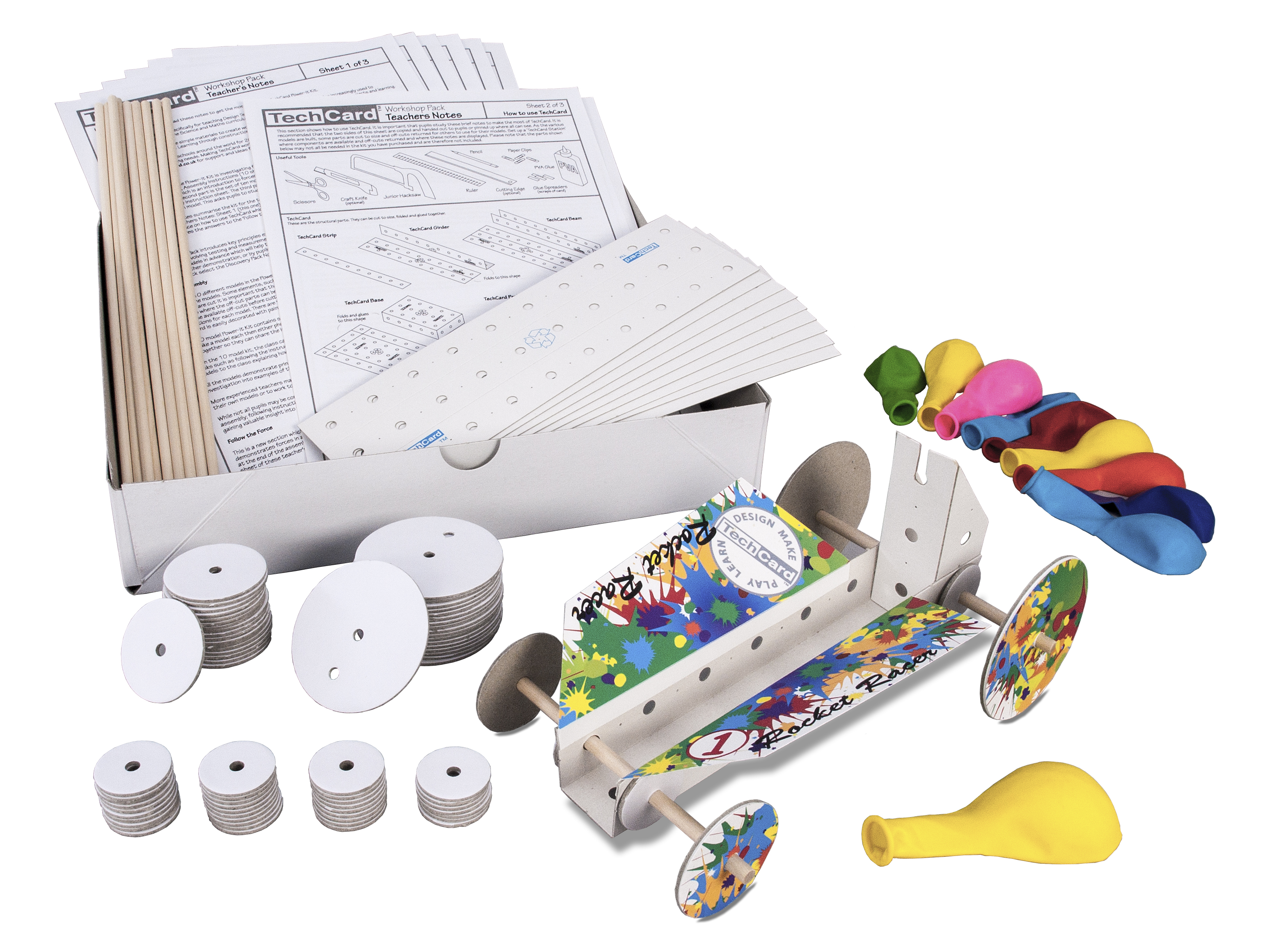 CP00059714 - TechCard Air Powered Dragster - Pack of 10 | Findel ...