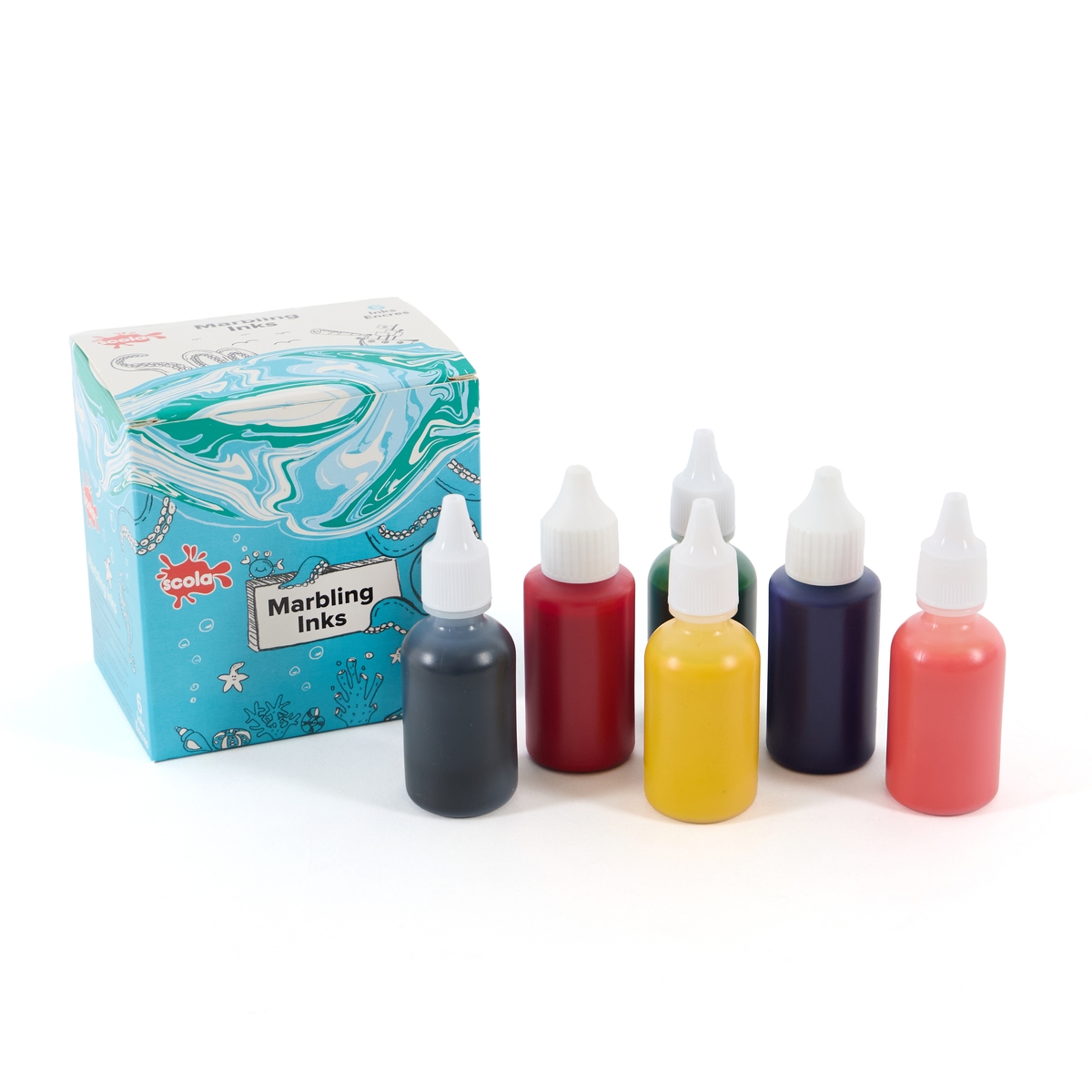Scola Marbling Ink - Standard Colours - 25ml - Pack of 6 | GP00059840 | GLS