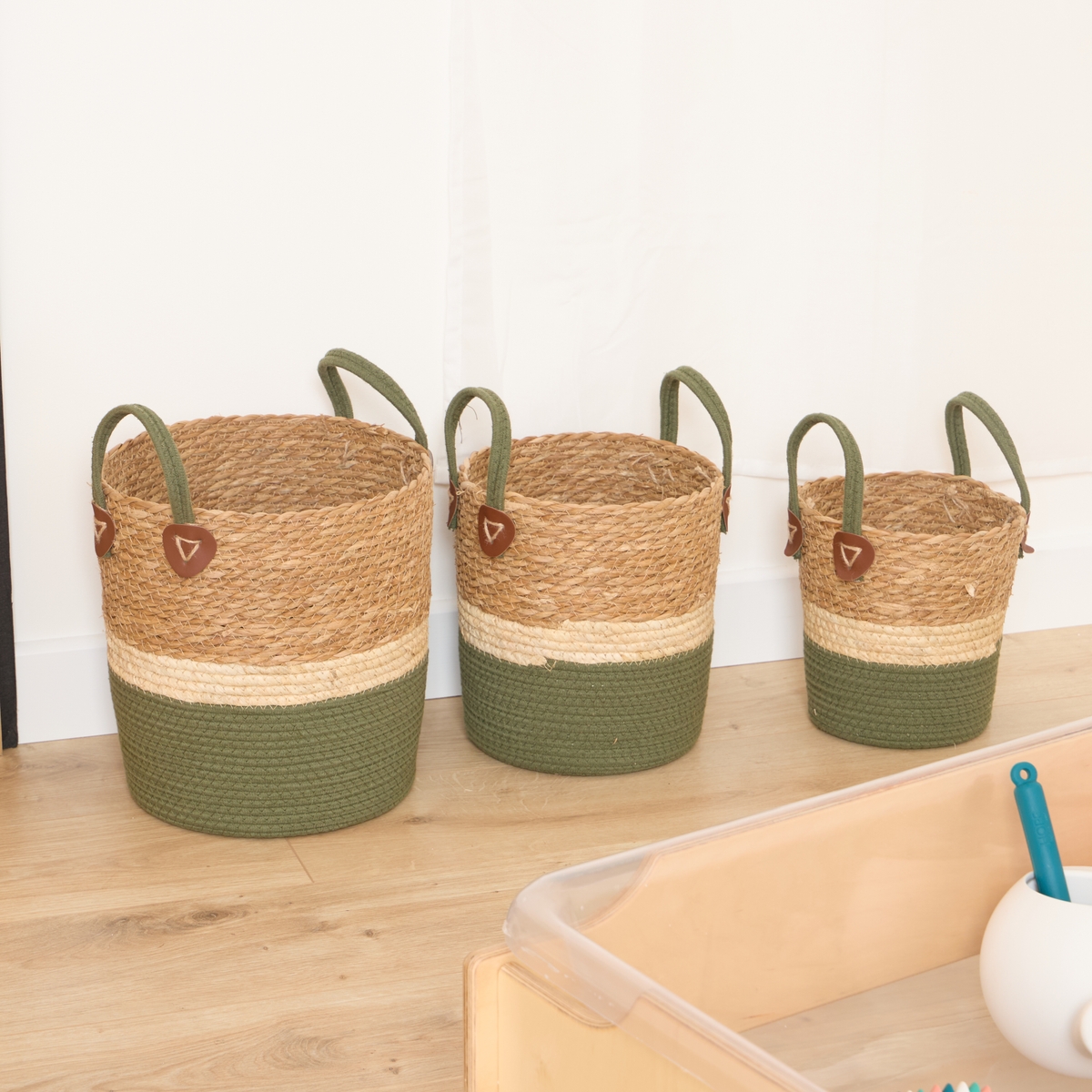 Sage Green Baskets from Hope Education - Set of 3 | CP00059880 | Findel ...