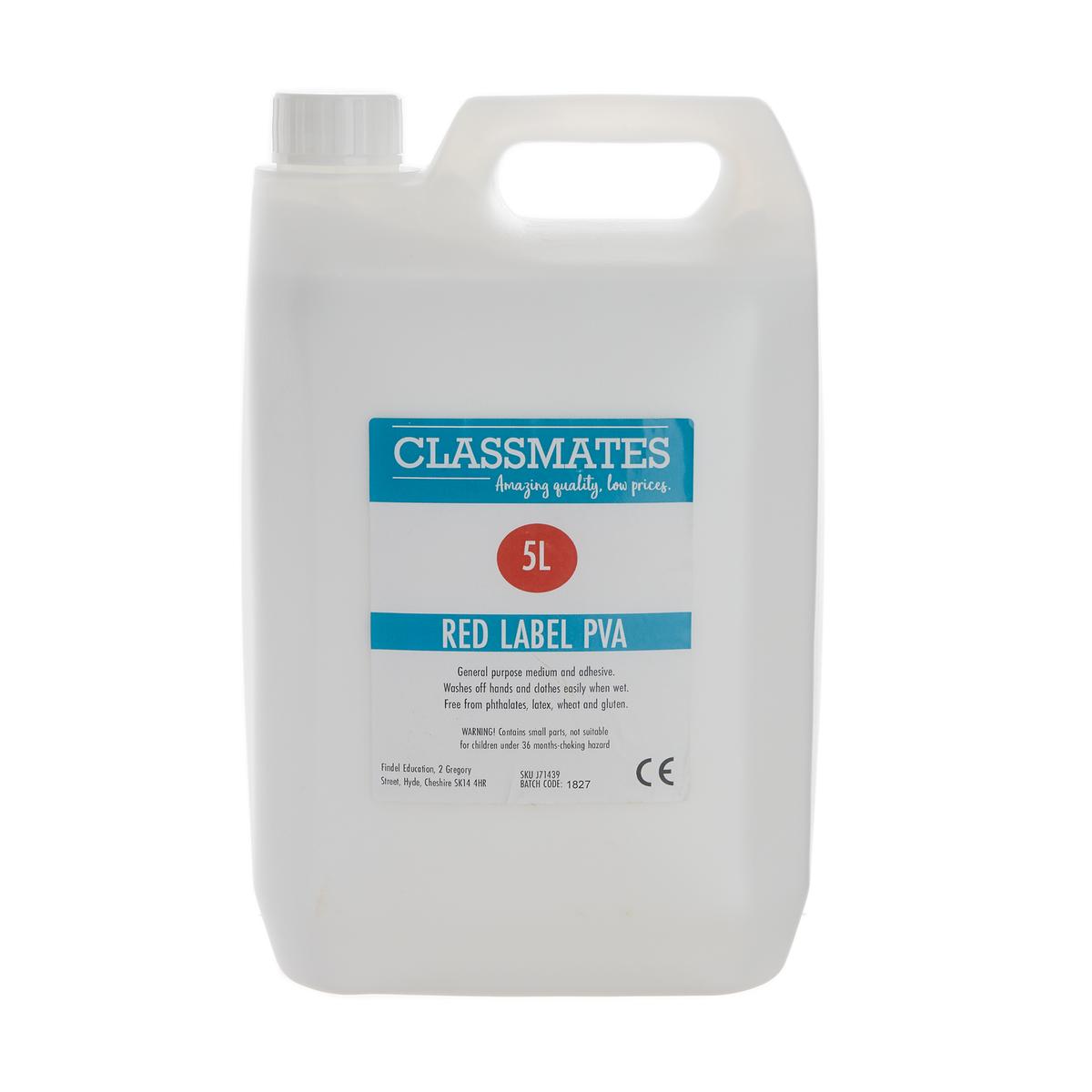 Classmates PVA Glue - Red Label - 5L | AP00059983 | AtoZ Supplies