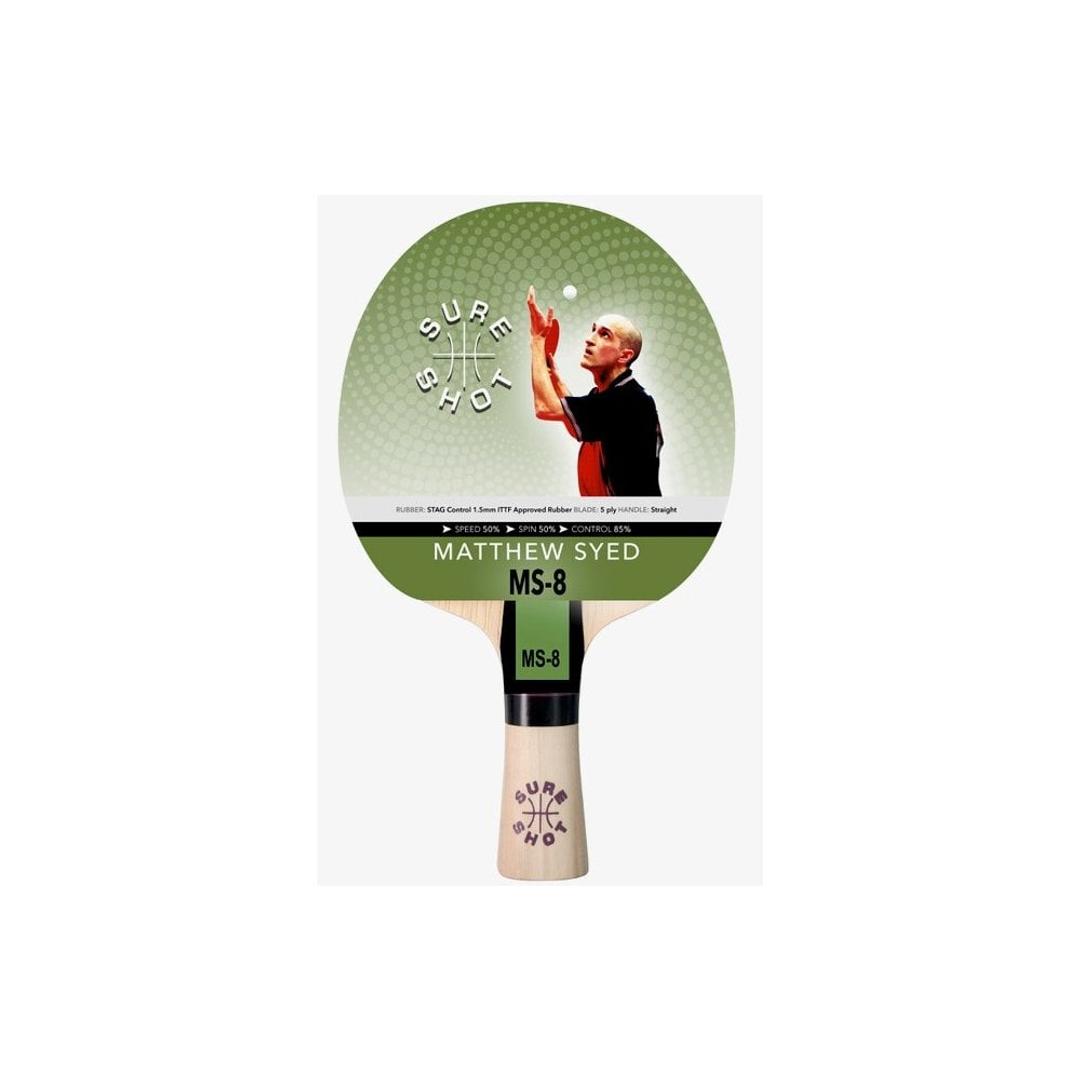 Sure Shot Matthew Syed 8 Table Tennis Bat | DP00060250 | Davies Sports