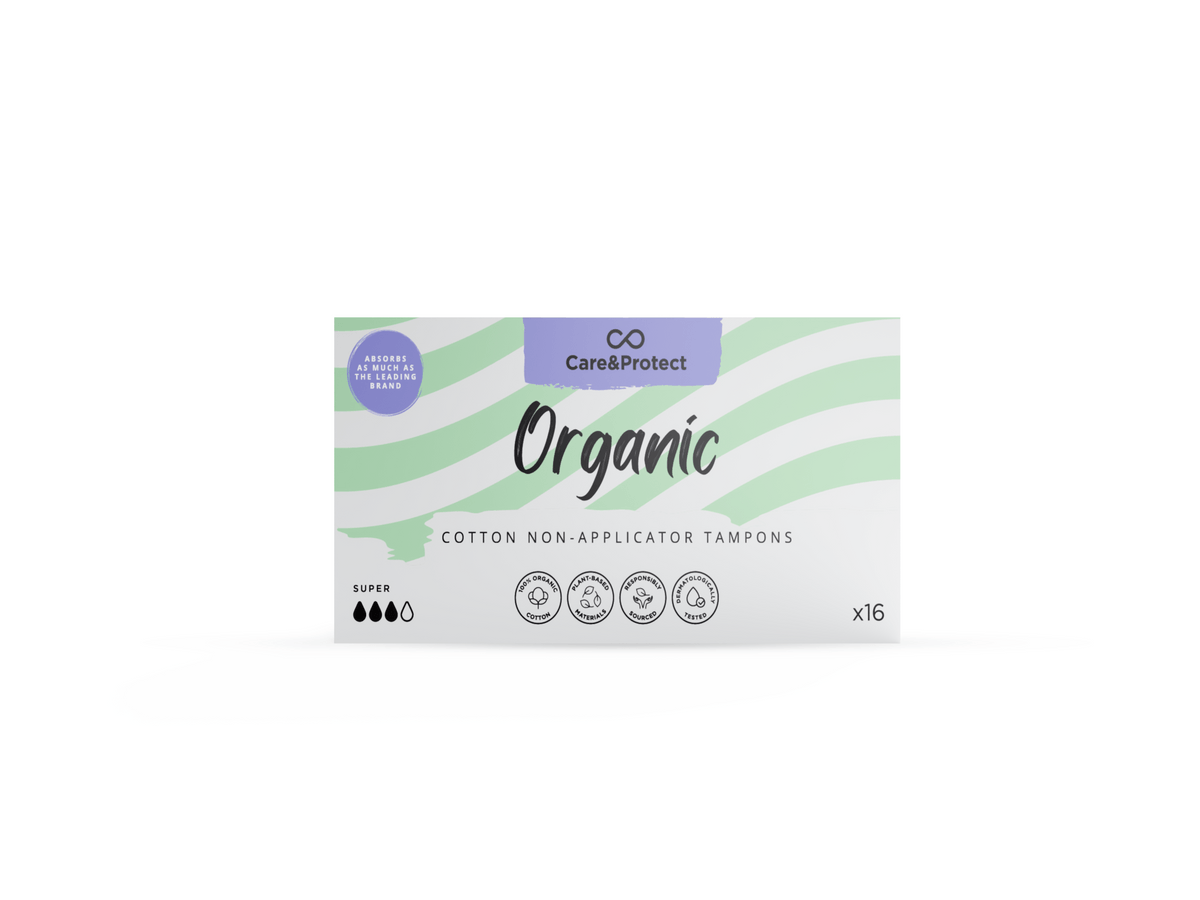 Care & Protect Organic Super Non Applicator Tampons - Pack of 16 ...