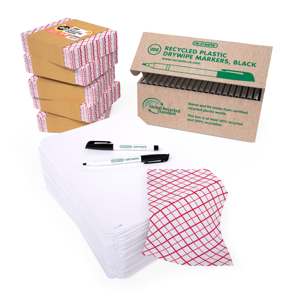 Show-me® Basics Eco Friendly Whiteboard Set Pack of 200 | GP00060909 | GLS