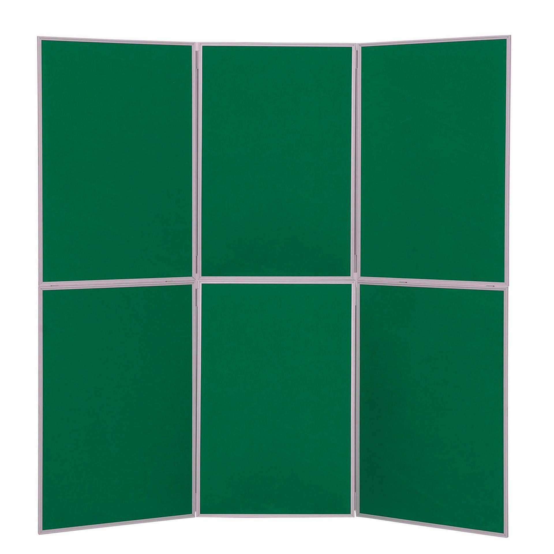 6 Panel Fold-Up Display Screen (with Header) - Green | HE1130435C | Hope