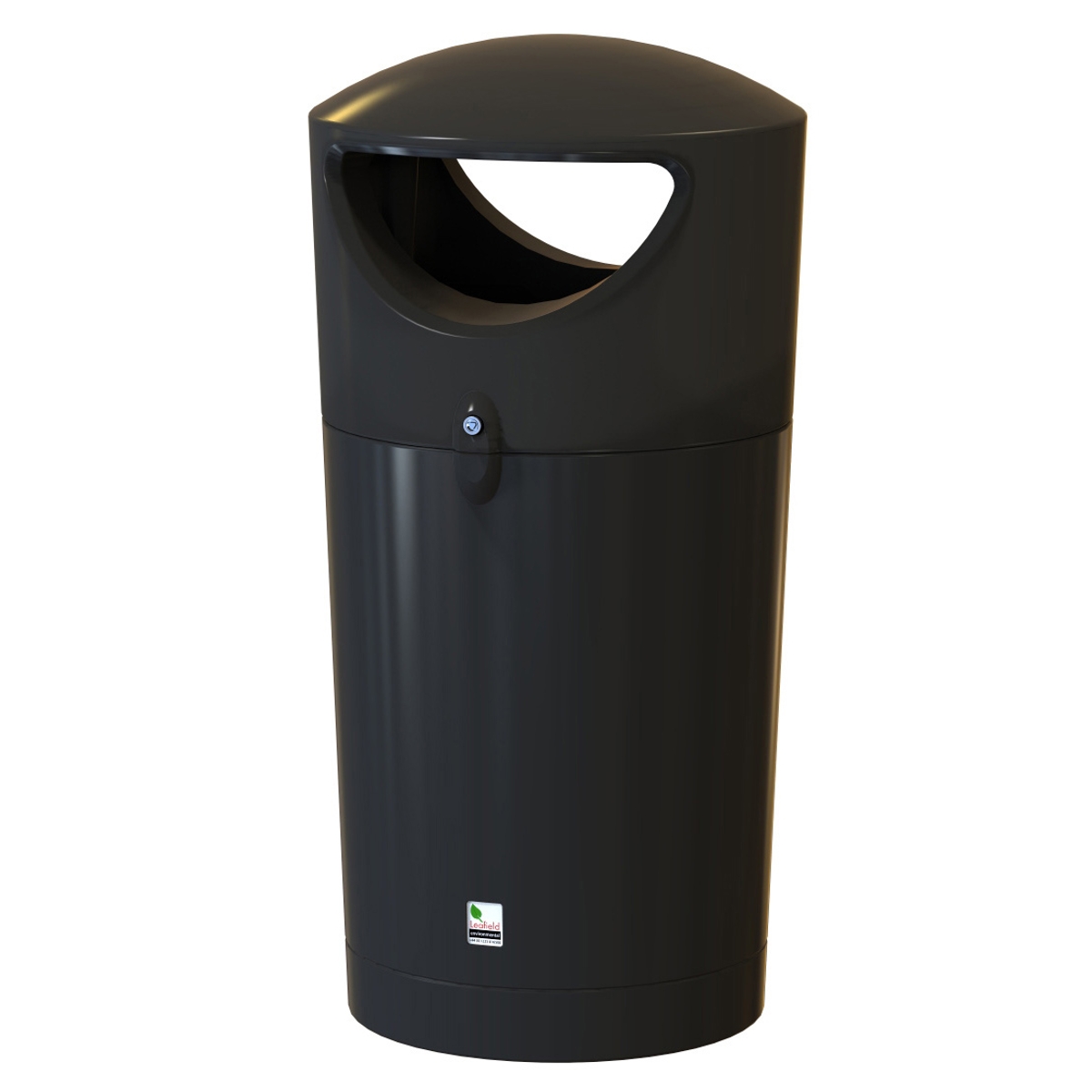 Metro Hooded Litter Bin - Black | CP050667AD | Findel International