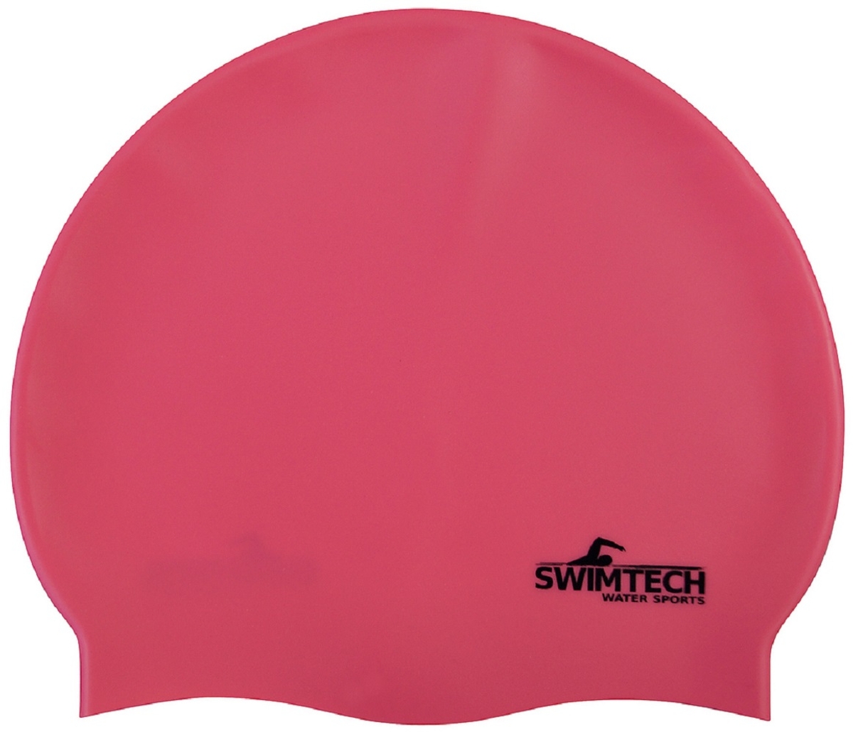 Swimtech Silicone Swim Cap - Pink | DP051149AG | Davies Sports