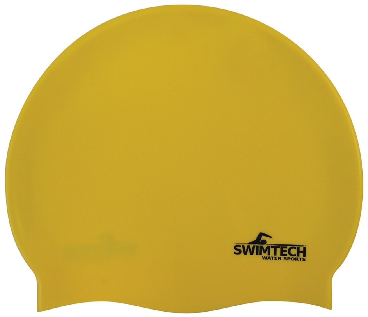 Swimtech Silicone Swim Cap - Yellow | DP051149AC | Davies Sports