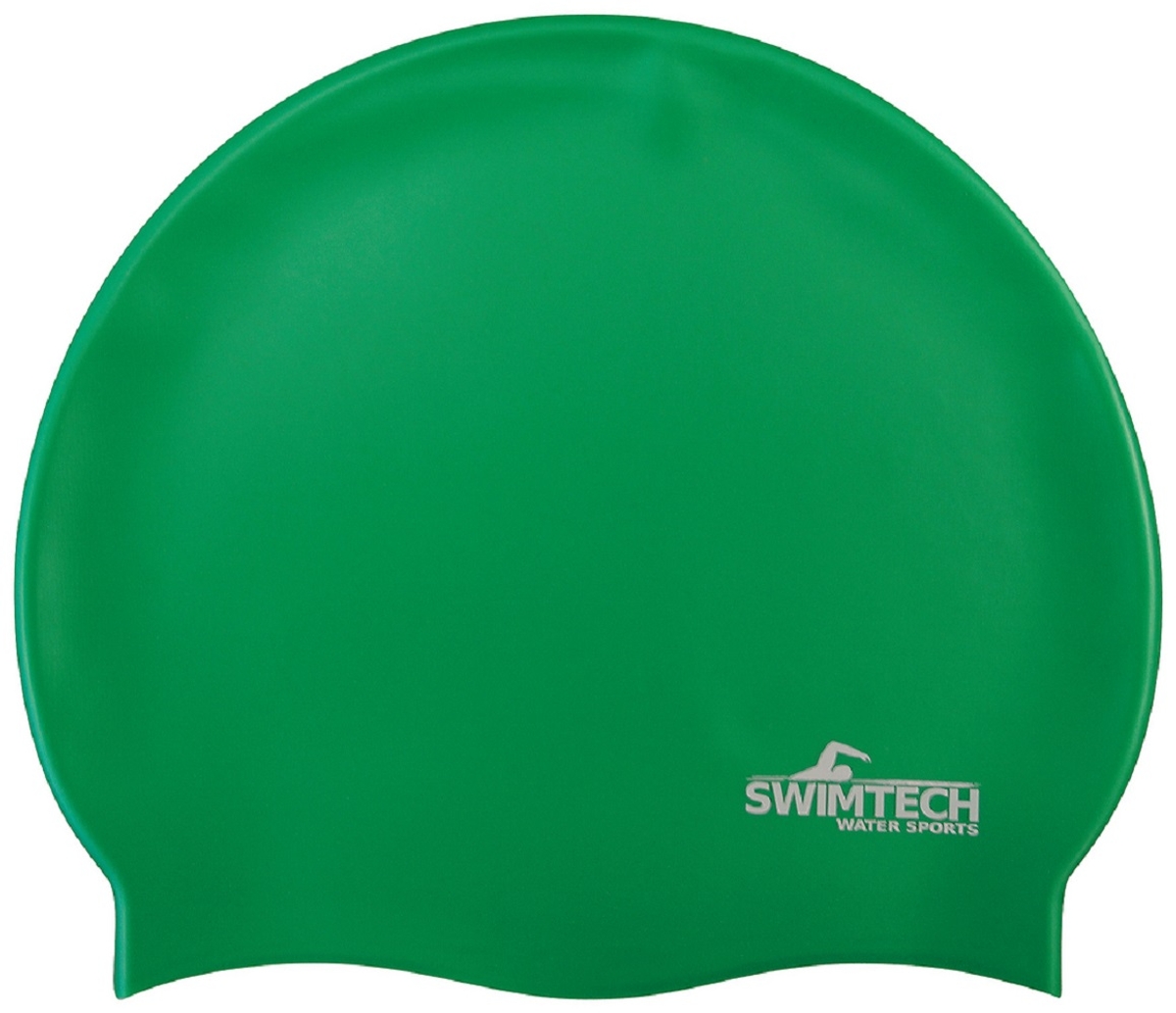 Swimtech Silicone Swim Cap - Green | DP051149AI | Davies Sports