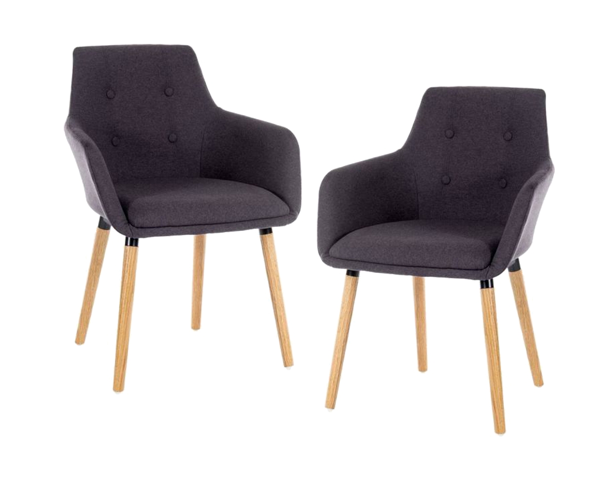 Contemporary Reception Chair - Pack of 2 - Grey | HP051331AC | Hope