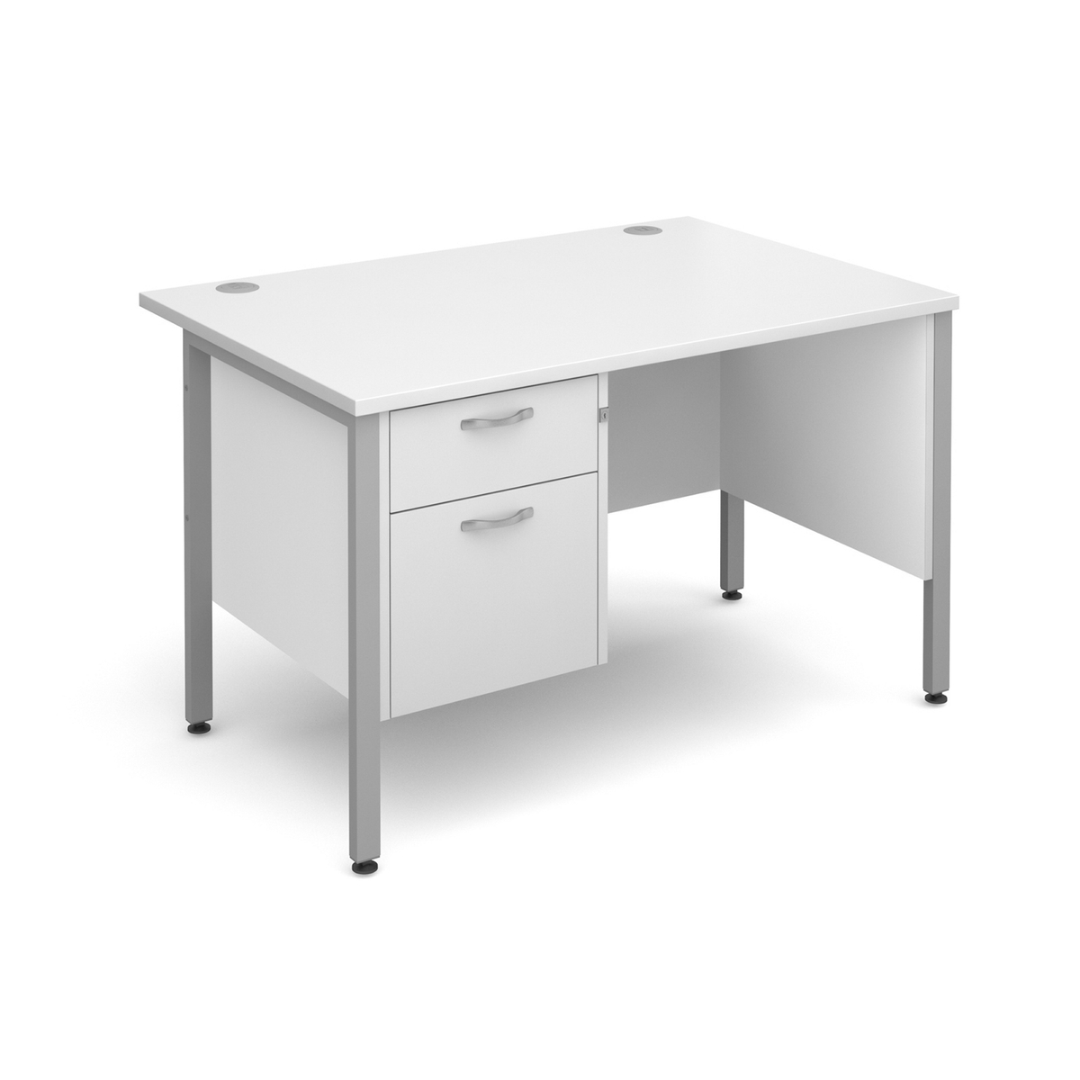 Straight Desk with 2 Drawer Pedestal - White | GP051368AC | GLS