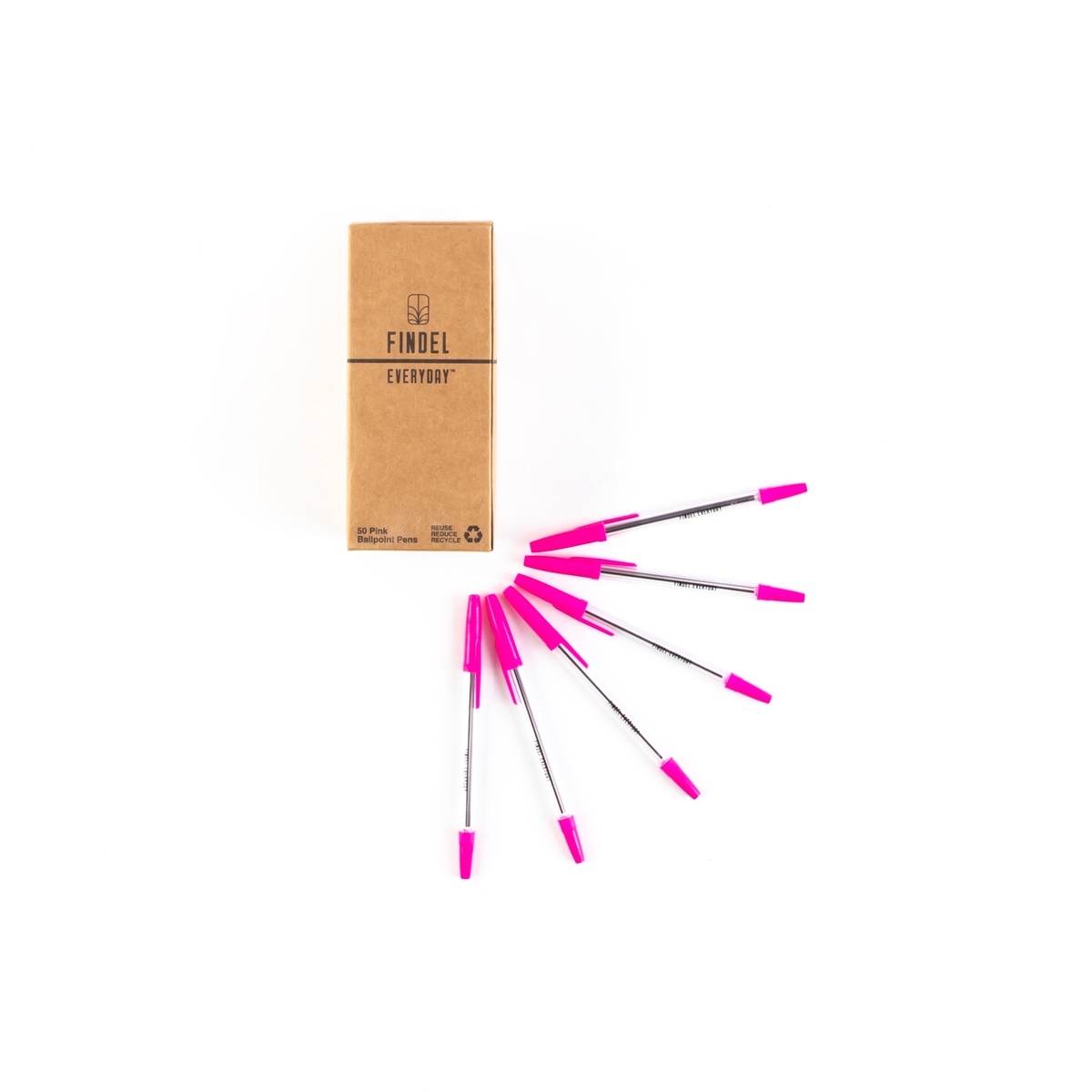 Findel Everyday Ballpoint Pen - Pack of 50 - Pink | GP053783AA | GLS