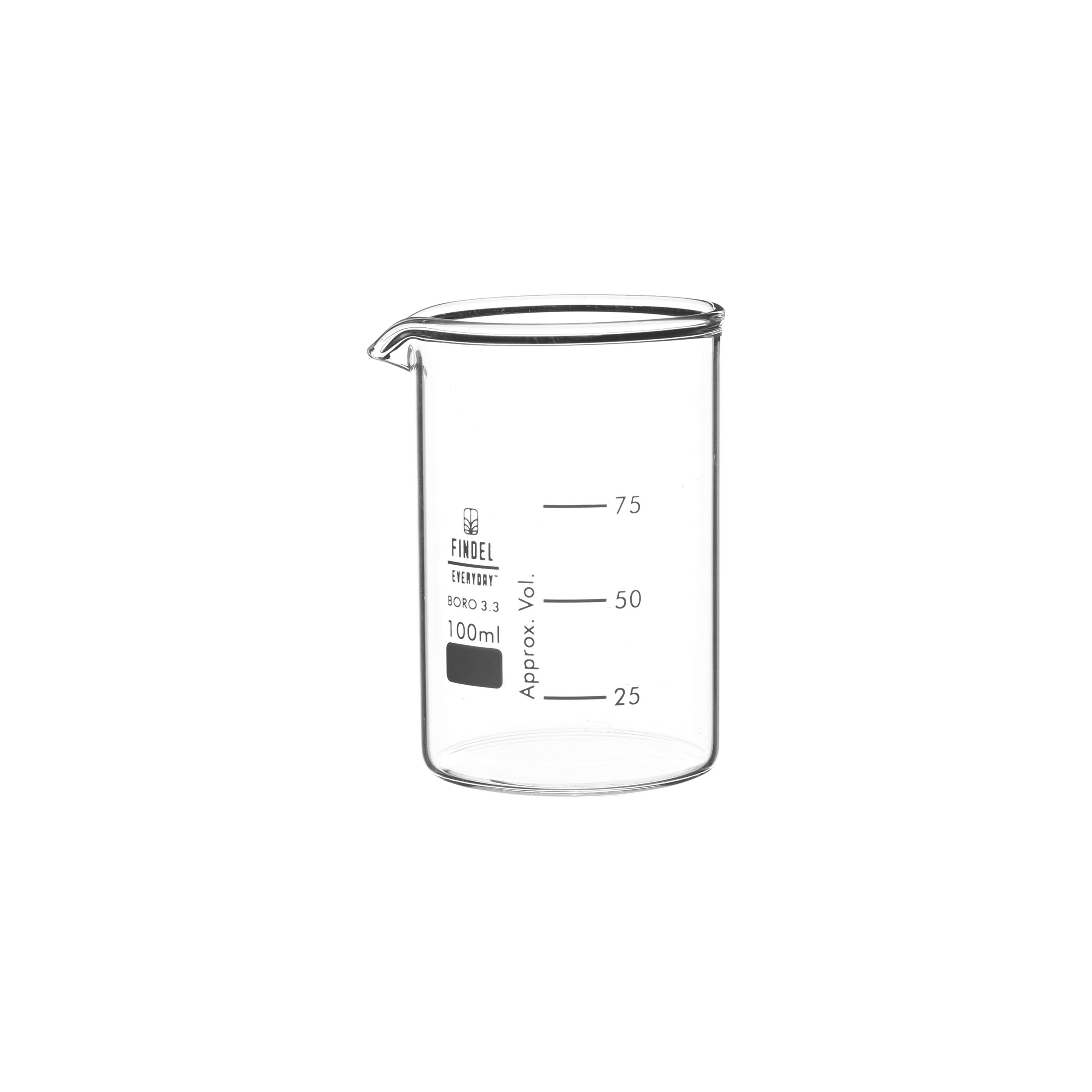 E8F65660 - Findel Everyday Glass Beakers, Squat Form - 100ml - Pack of ...