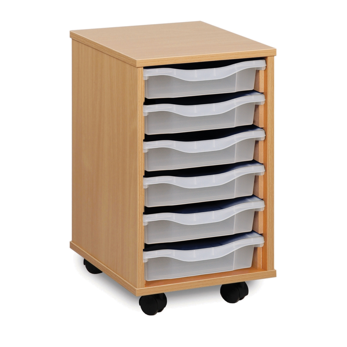Classmates 6 Single Tray Unit - Clear - Beech | HP057319CA | Hope