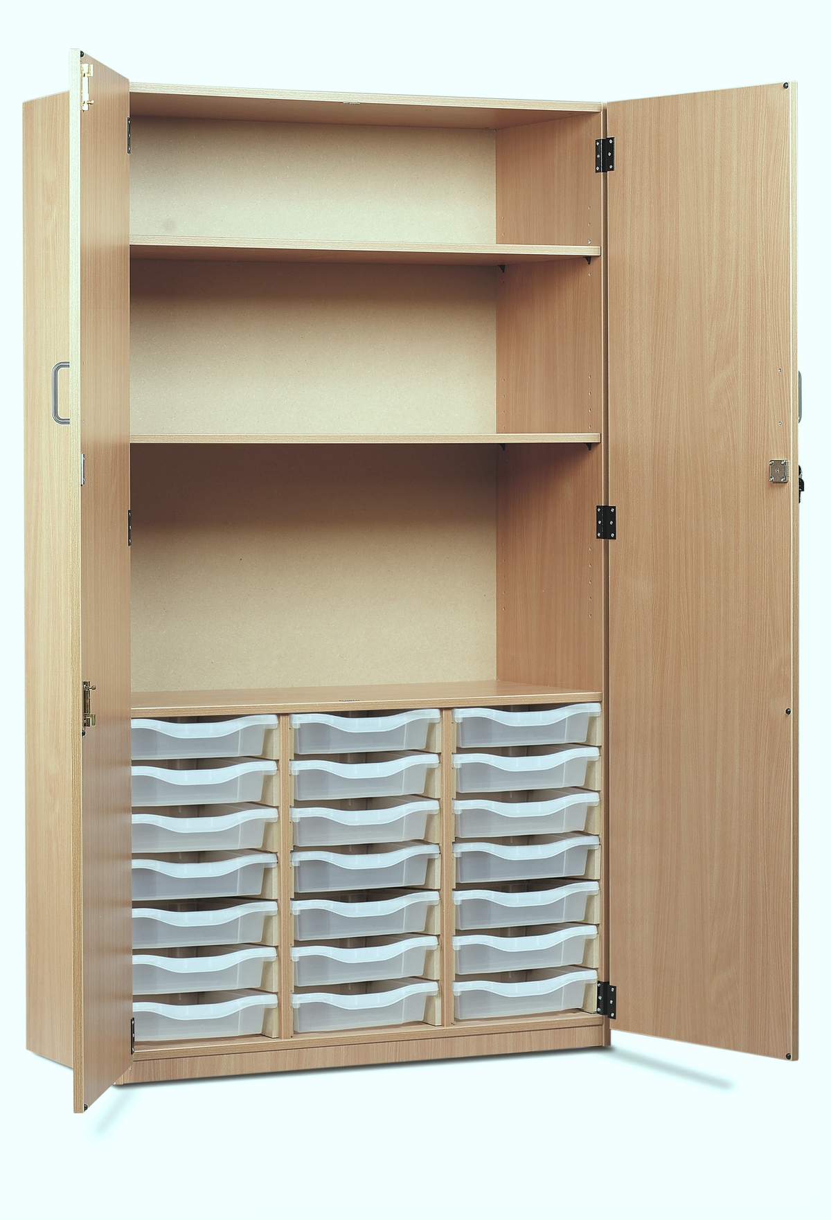 Classmates 21 Single Tray Full Door Storage Cupboard - Maple ...