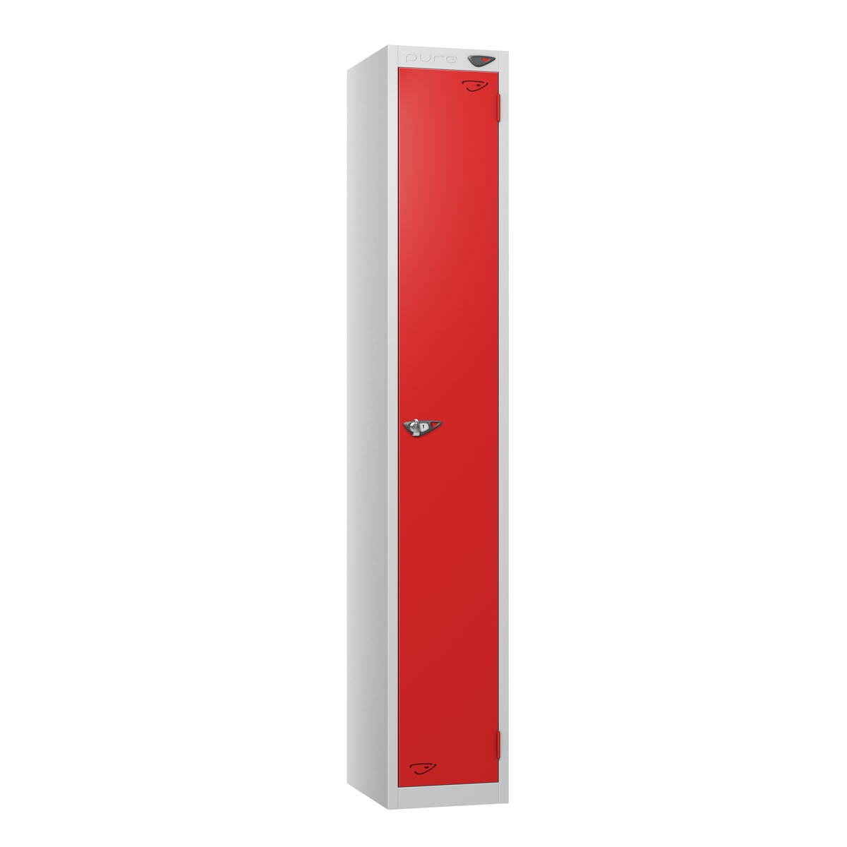 PURE Full Height, Flat Top Lockers - 30cm Depth - Red - 1 Door ...