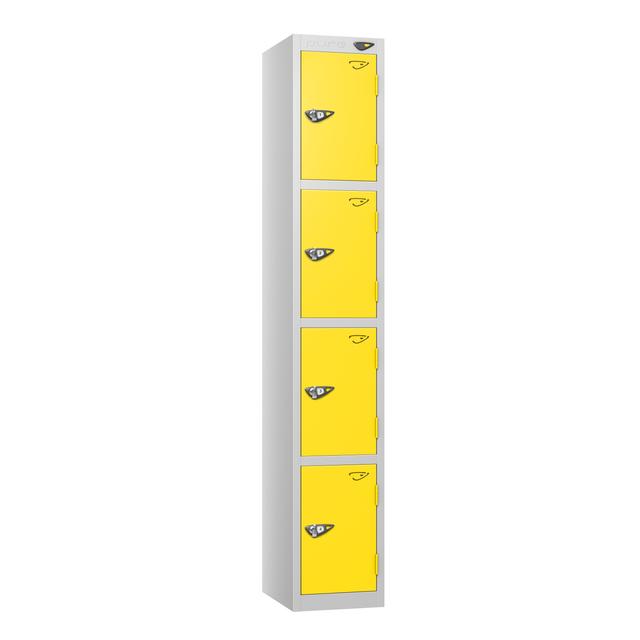 PURE Lockers - Full Height, Flat Top, Depth 45cm - Yellow - 4 Door ...