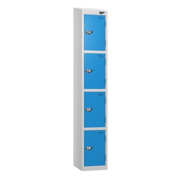 GP057353DB - PURE Lockers - Full Height, Sloping Top, Depth 30cm - Blue ...