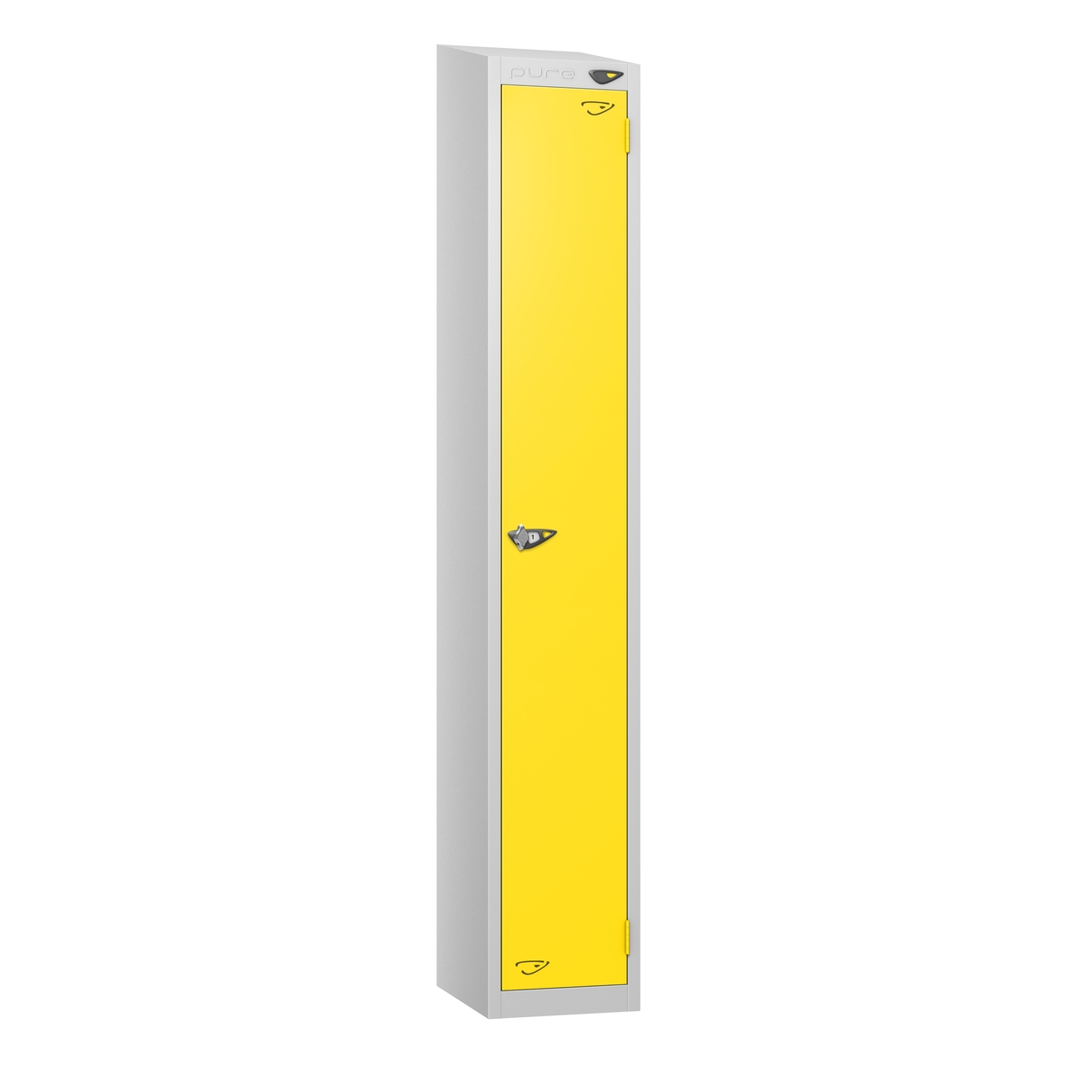 Full Height Sloping Top Lockers - 45cm Depth - Yellow - 1 Door ...