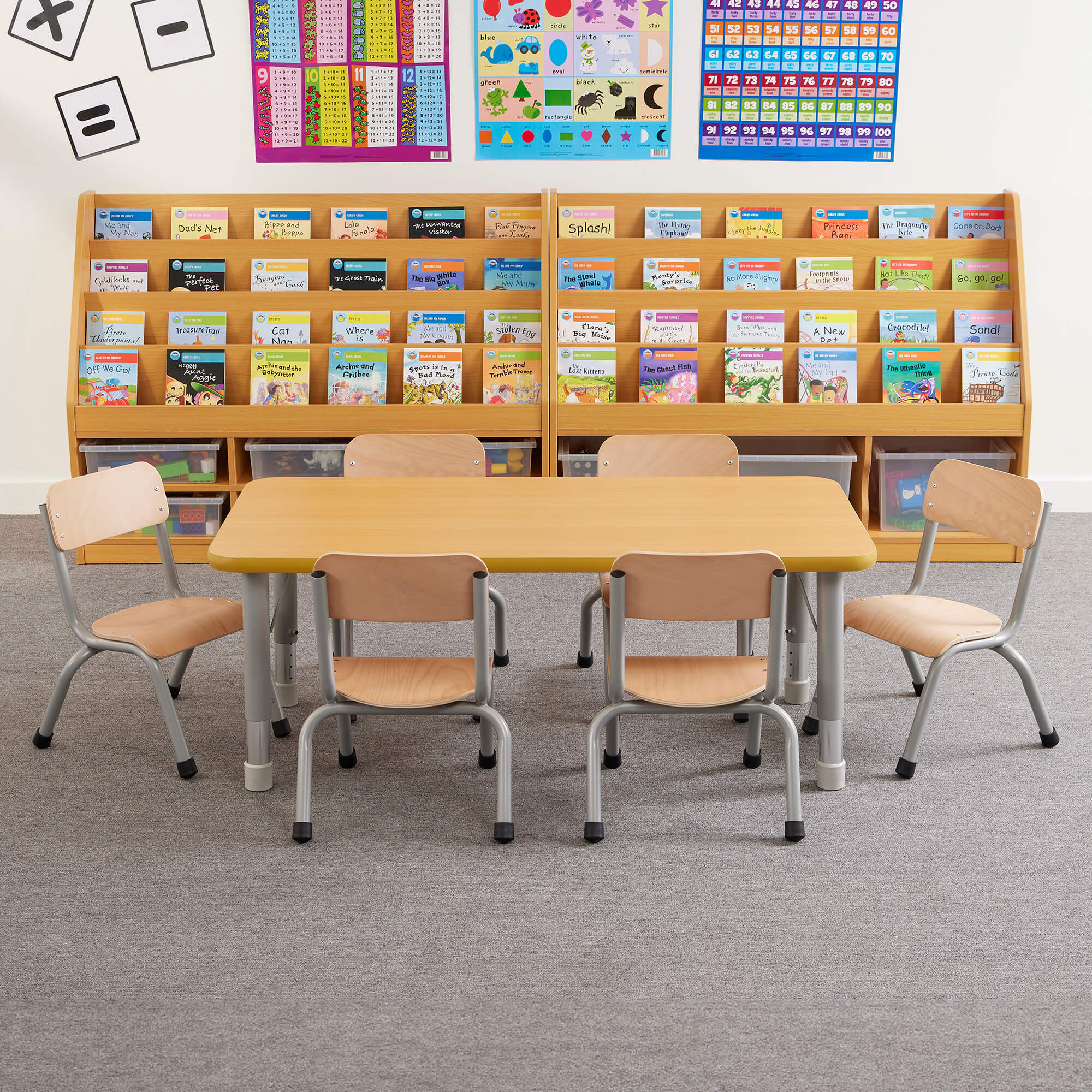 FE058477 - Milan Rectangular Height Adjustable Table - 6 Seater | GLS