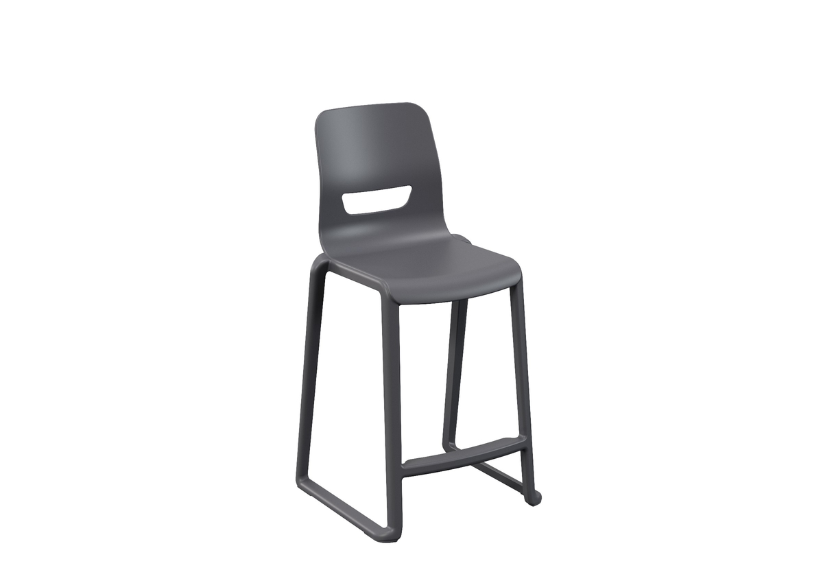 Postura+ One Piece High Back Stool - Slate Grey - 14-16 years ...